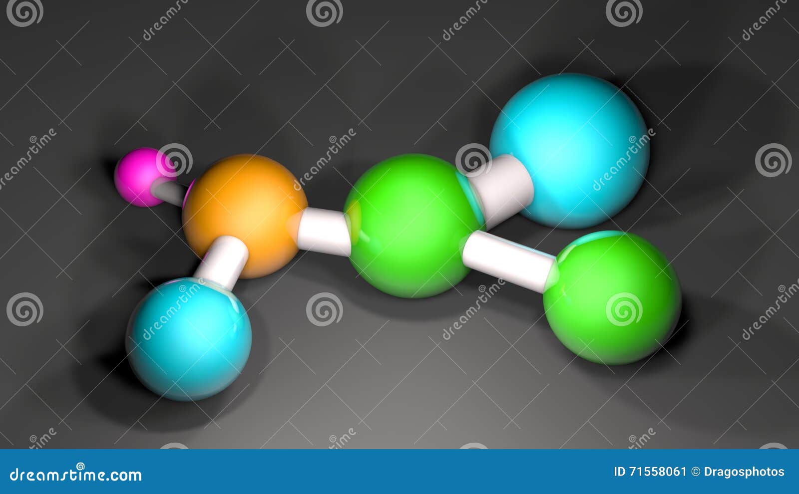 Atomic Molecular Dna Structure 3d Rendering Stock Illustration ...