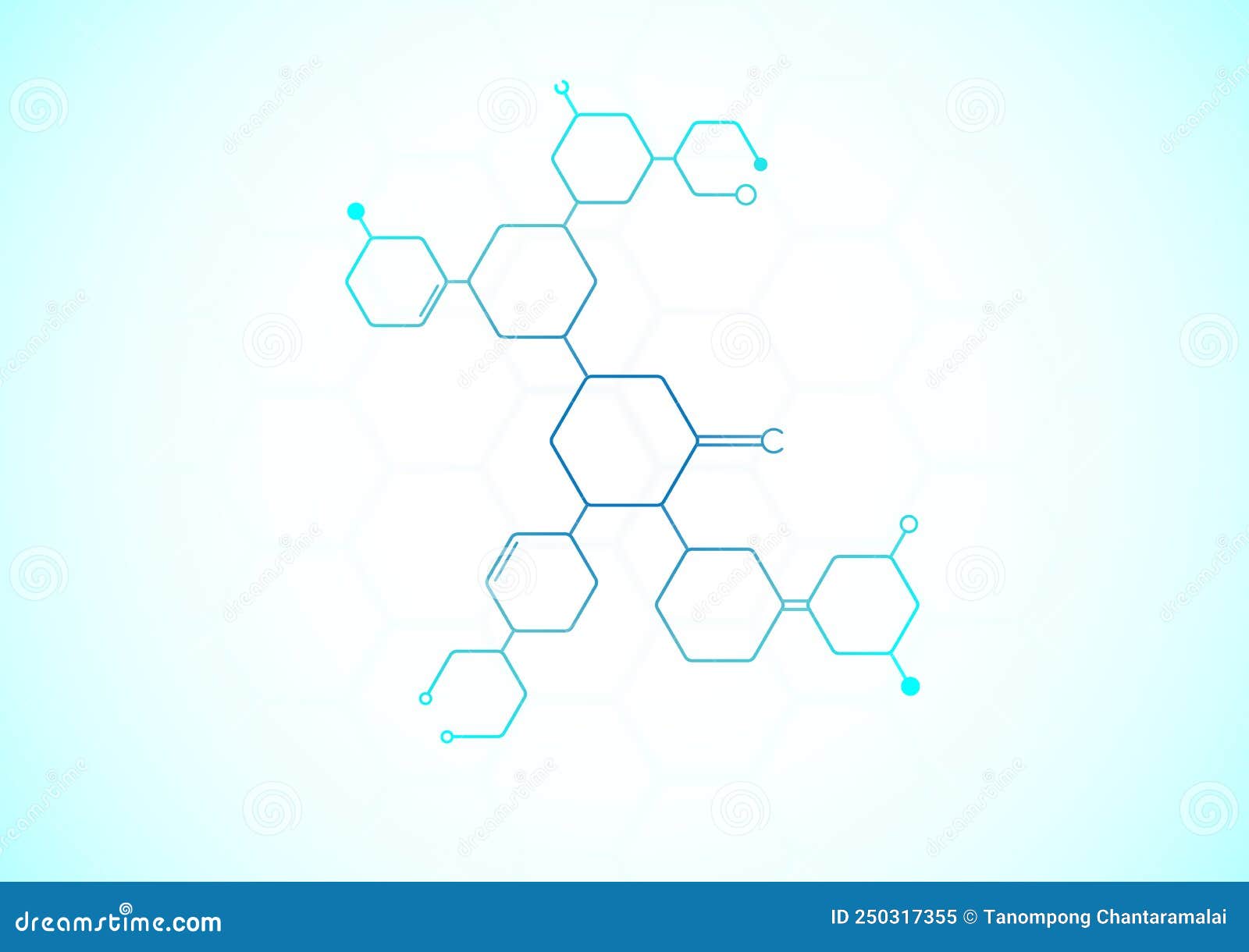 Atomic Molecule Hexagon in Multicolor Abstact Background Stock Vector ...