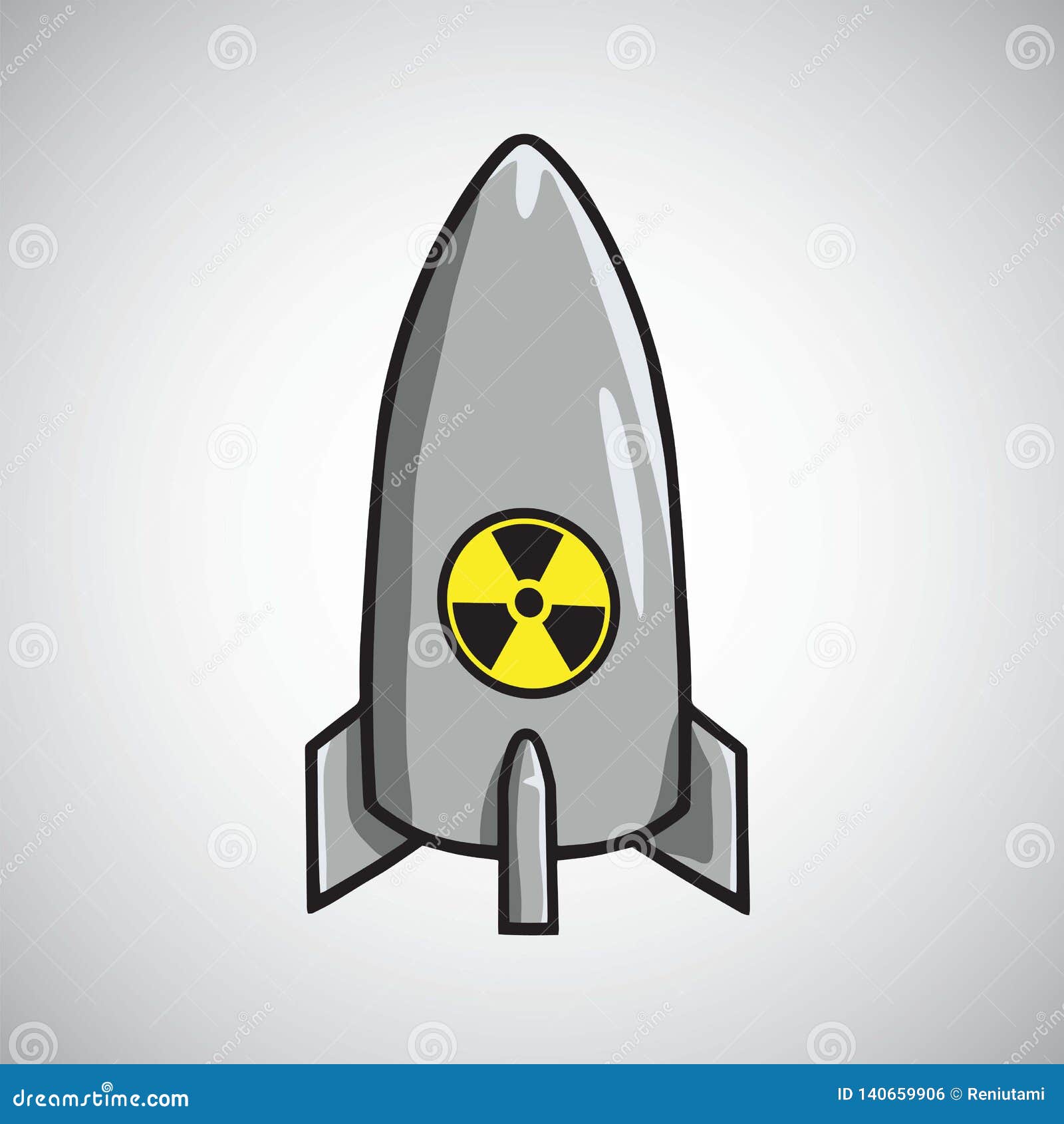 Atomic Nuclear Bomb Vector Illustration Stock Vector - Illustration of ...