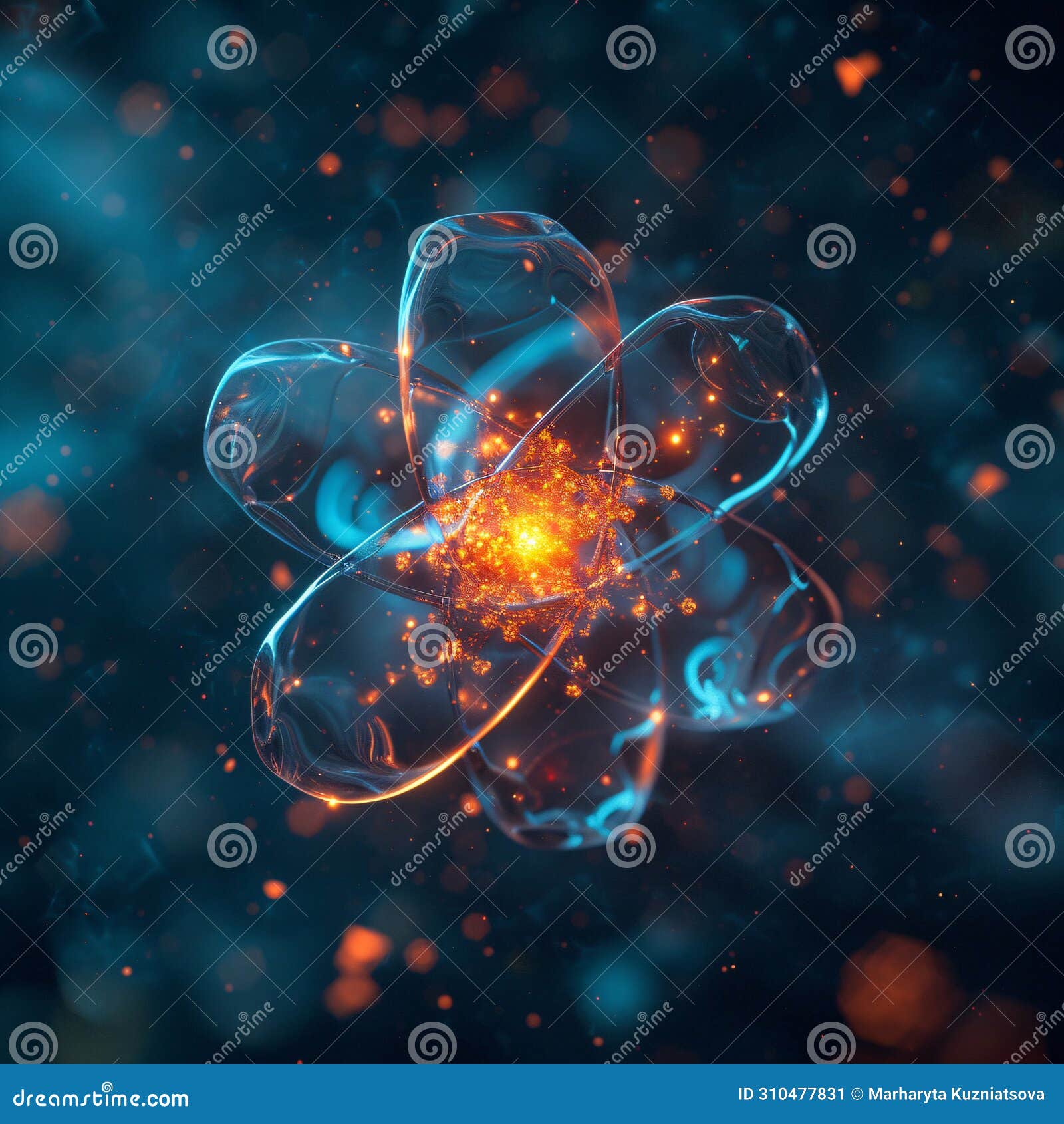 Atomic Nuclear Model, Nanostructured Core. the Nucleus of an Atom ...