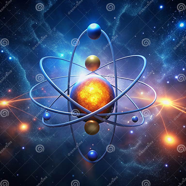 The Atomic Nucleus Core of an Atom that Contains Both Protons and ...