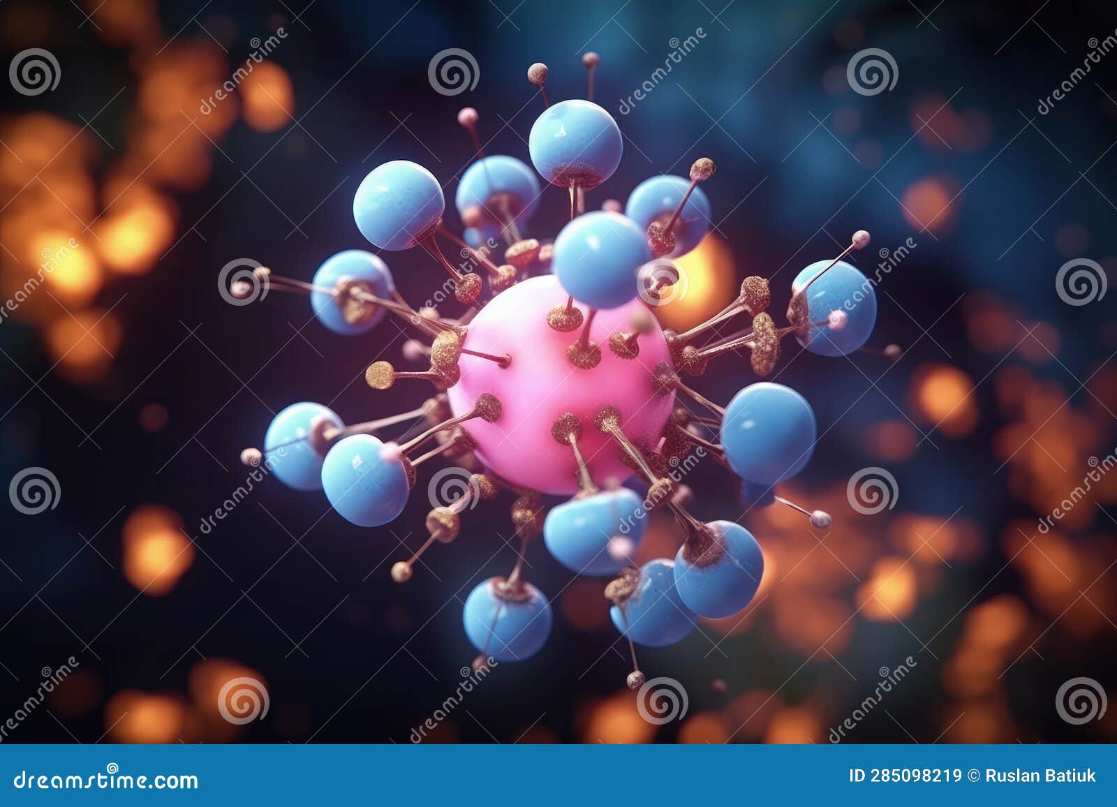 Atomic Nucleus Electrons Neutrons Protons. Model Shows That An Atom Is ...