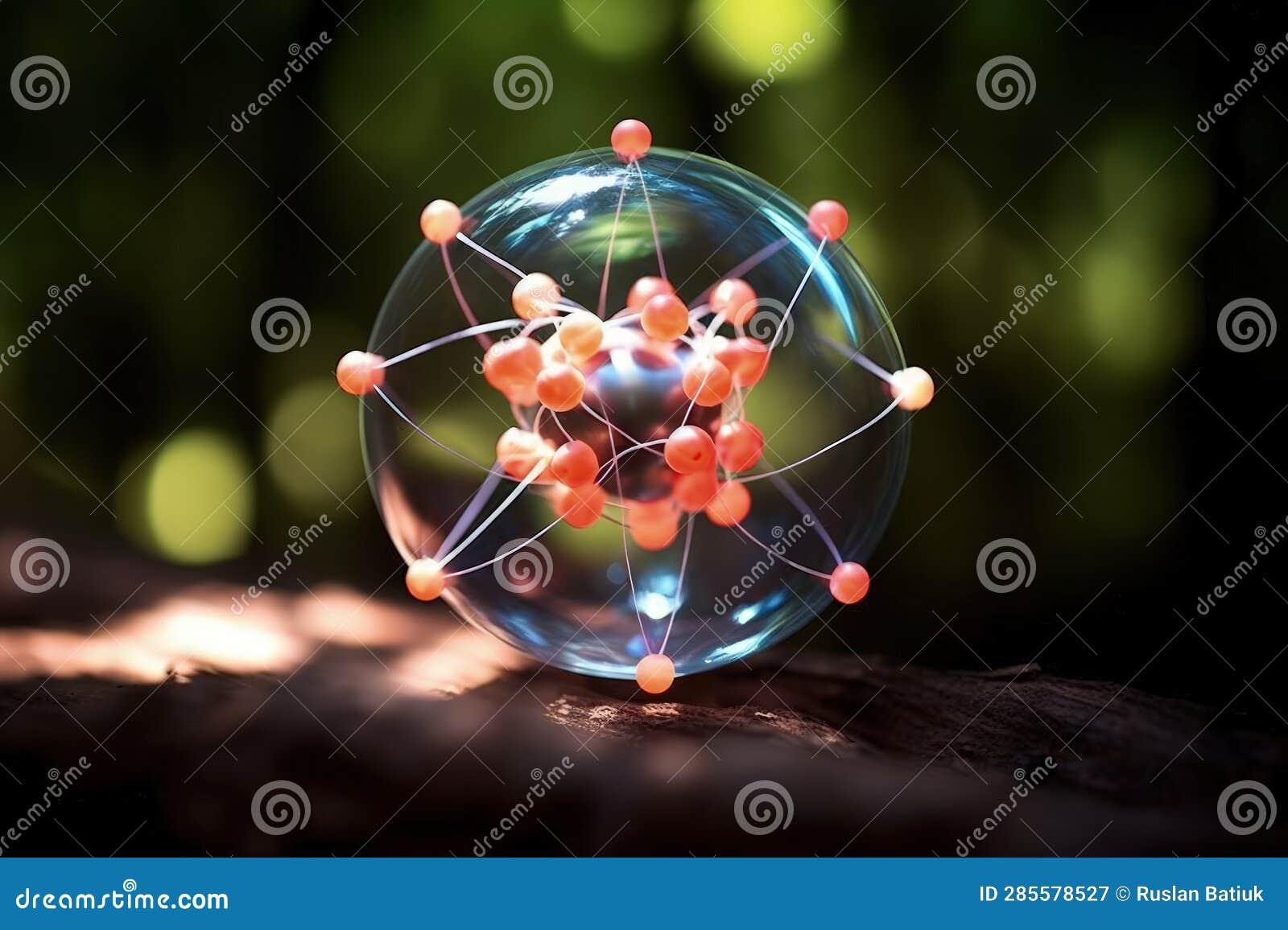 Atomic Nucleus Electrons Neutrons Protons. Model Shows that an Atom is ...