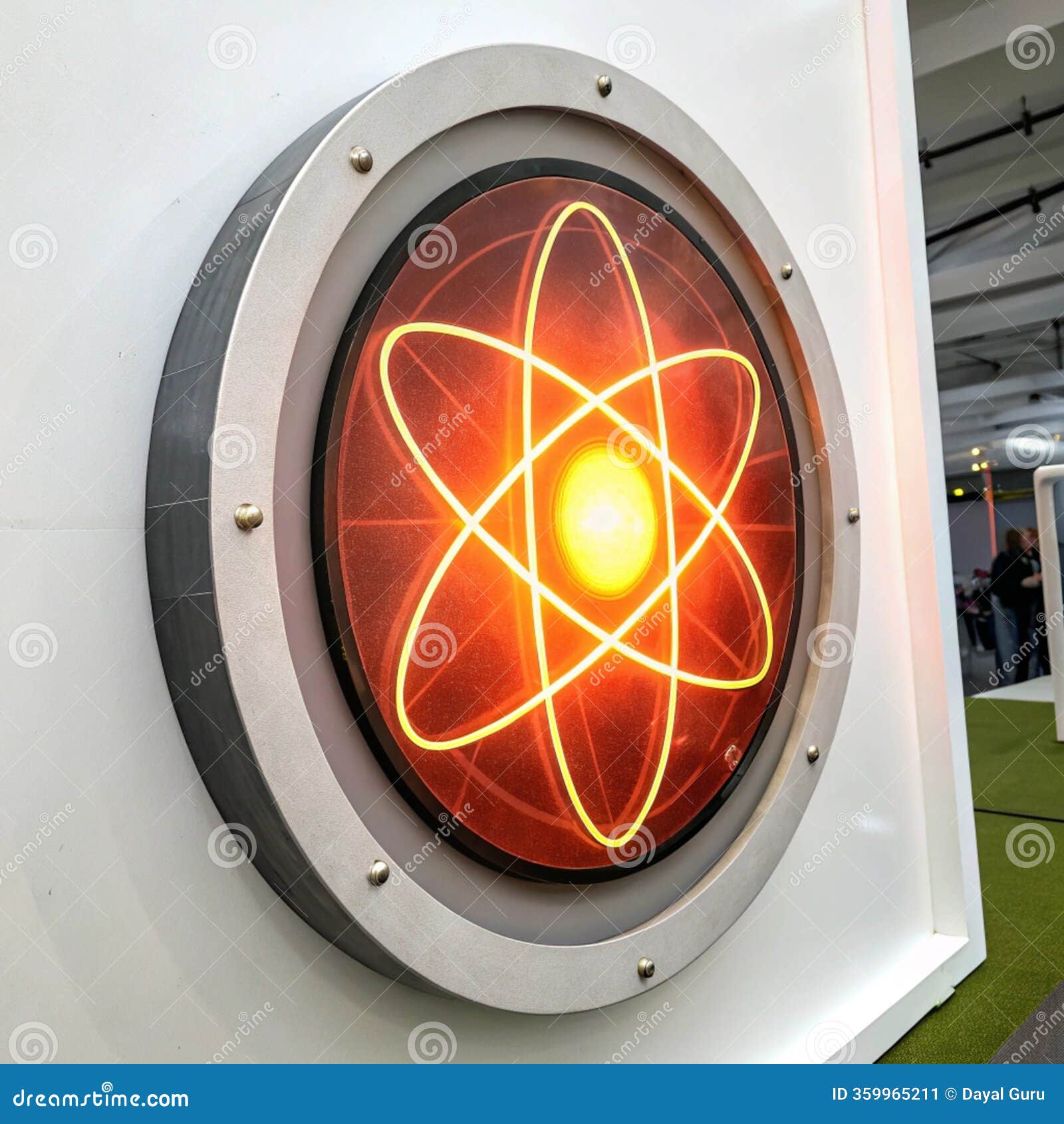 Atomic Nucleus Electrons Neutrons Protons. Model Shows That An Atom Is ...
