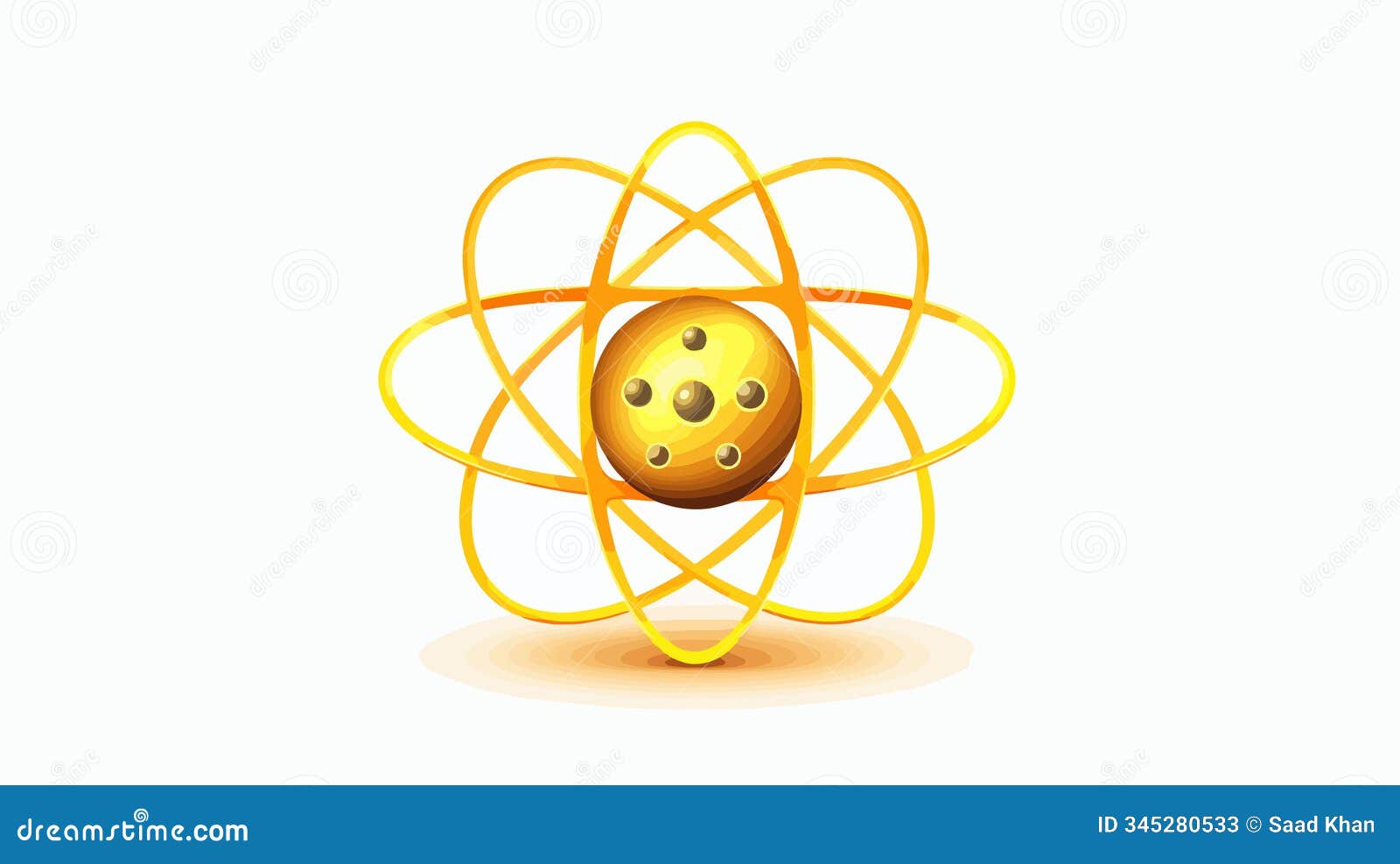 Atomic Nucleus Electrons Neutrons Protons. Model Shows That An Atom Is ...