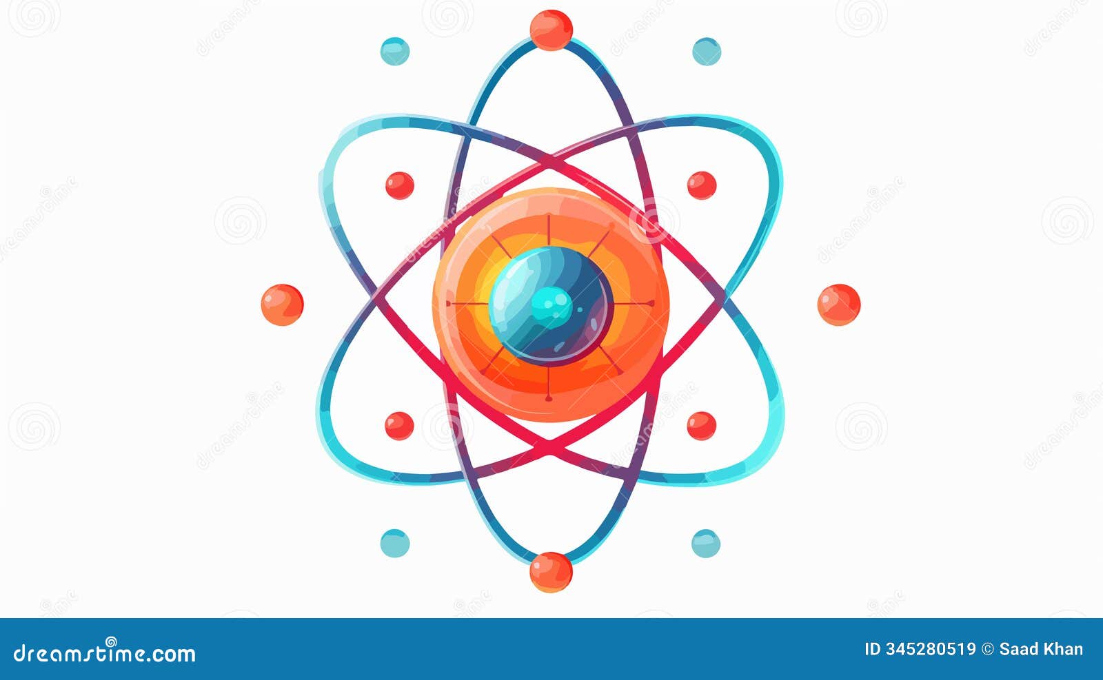 Atomic Nucleus SymbolArt stock vector. Illustration of model - 345280519