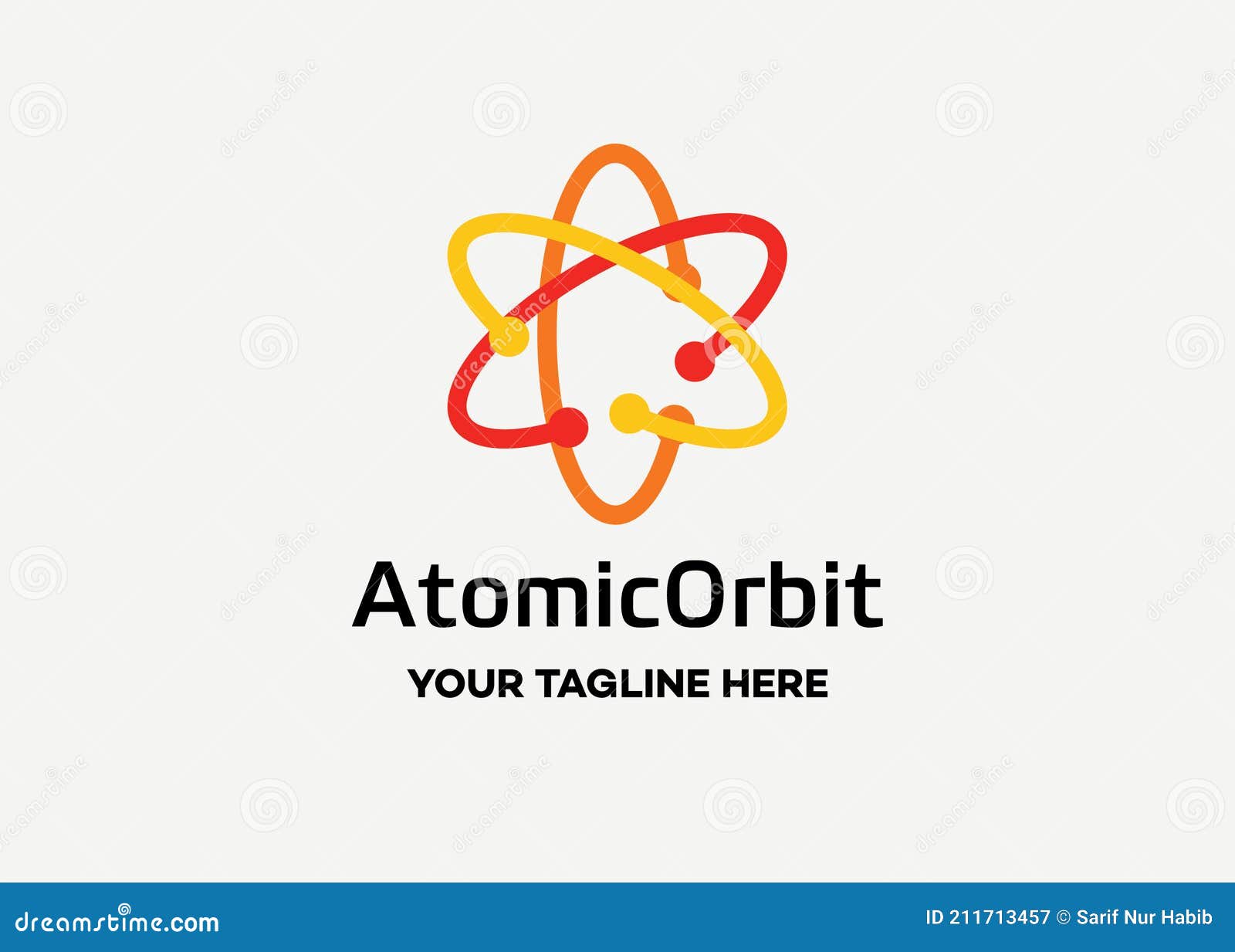 Atomic Orbit Logo Design Template Stock Vector - Illustration of atomic ...