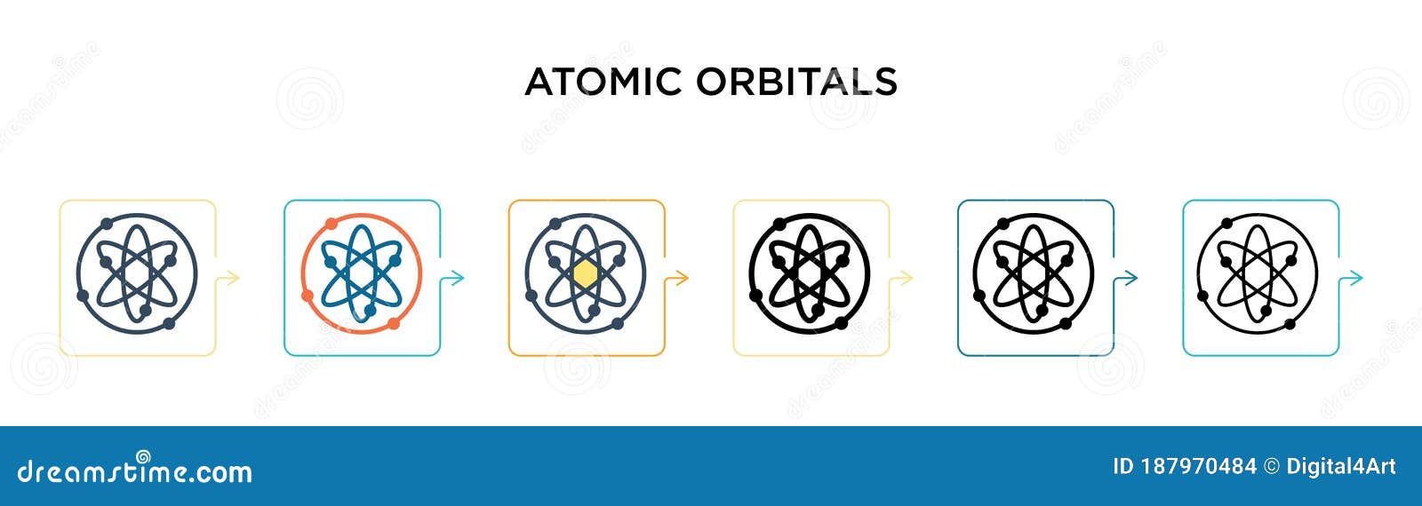 Atomic Orbitals Icon Vector Sign And Symbol Isolated On White ...