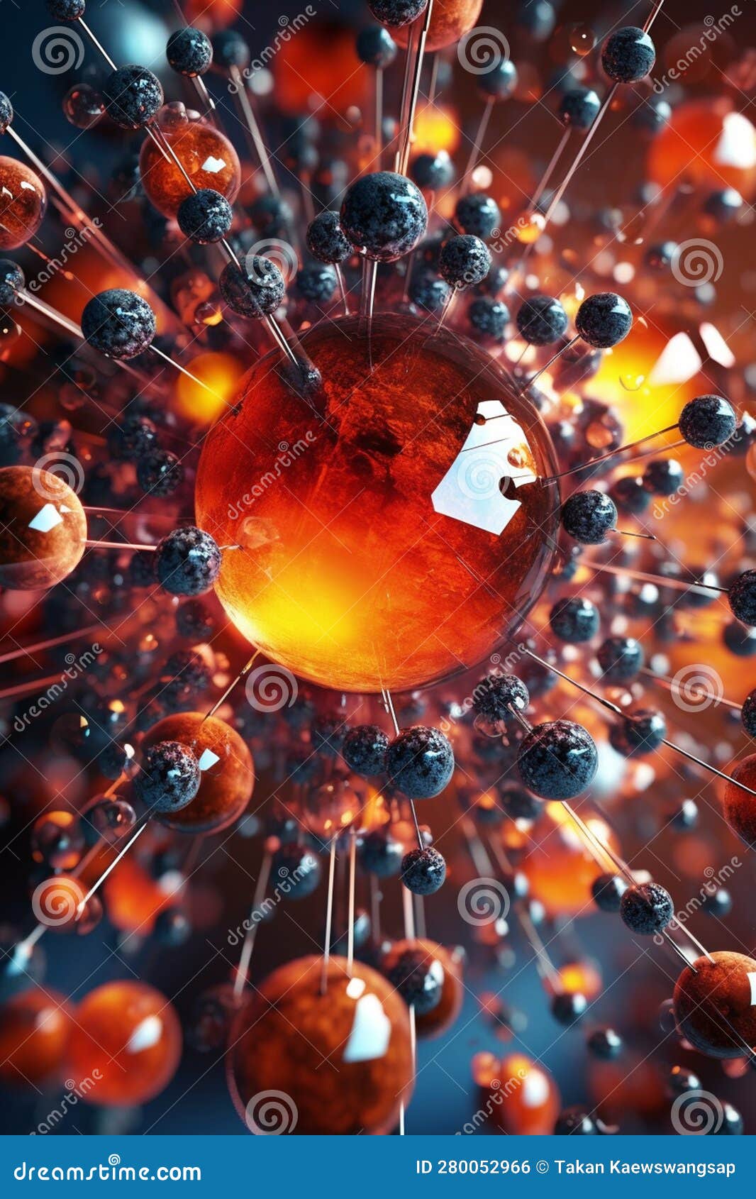 Atomic Over Zoom - Generative Ai Illustration Stock Illustration ...