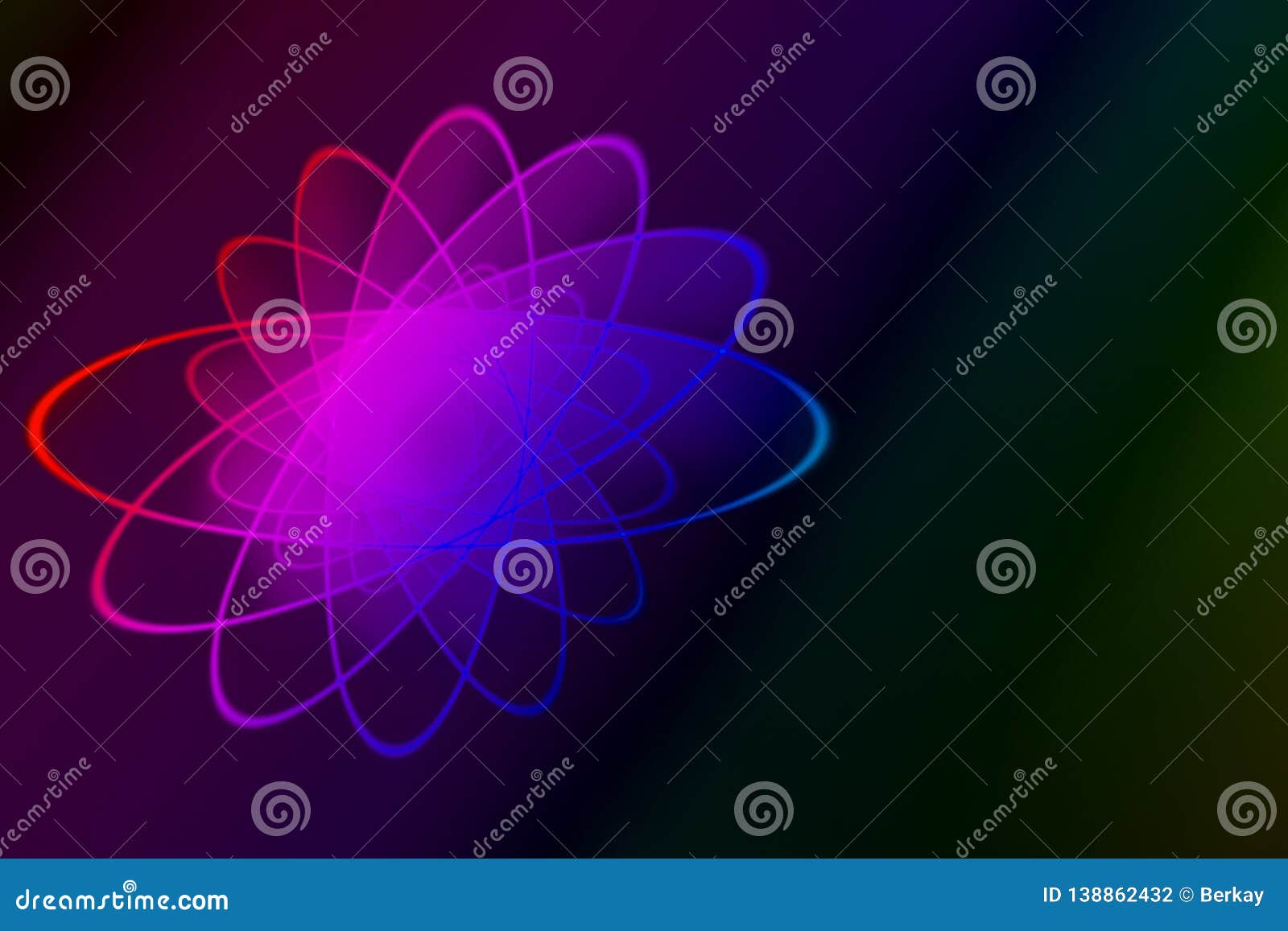 Atomic Particle Background As Theme of Physics Stock Illustration ...