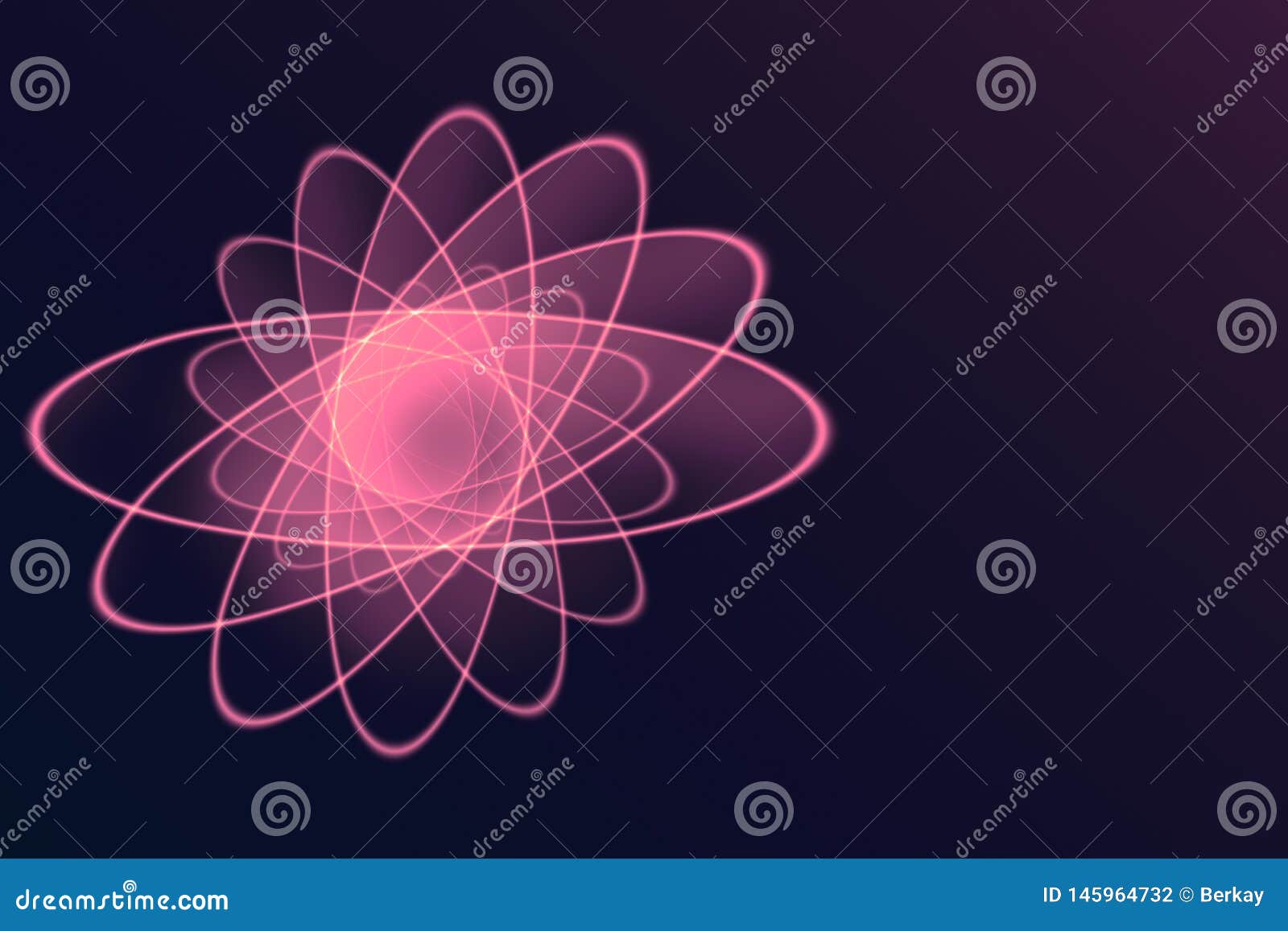 Atomic Particle Background As Theme of Physics Stock Illustration ...
