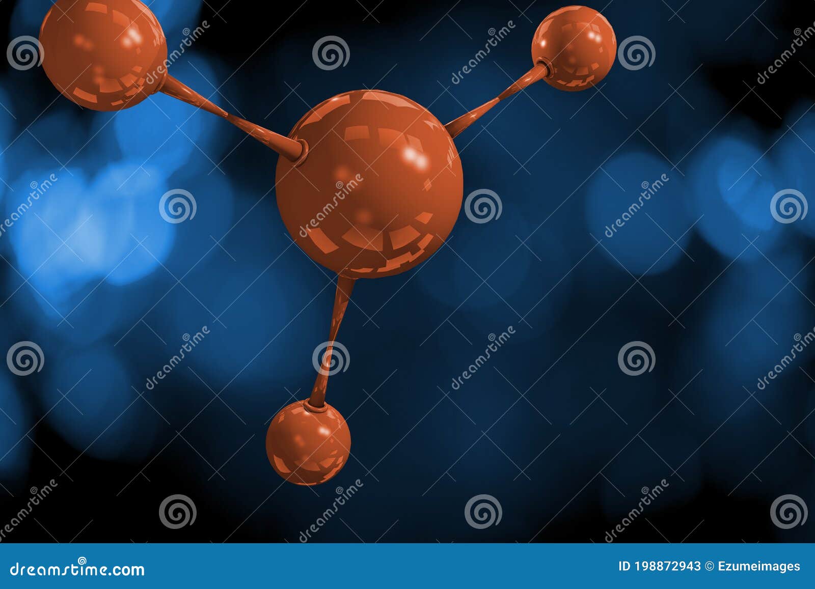 Atomic Particle 3D Illustration Stock Illustration - Illustration of ...