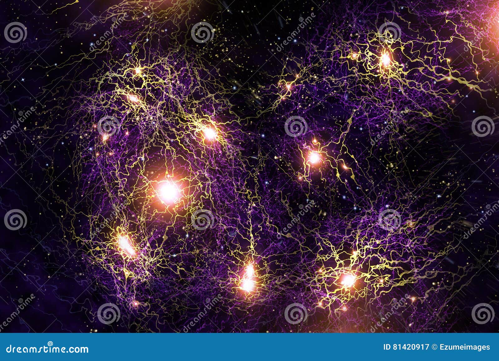 Atomic Particles 3D Illustration Stock Illustration - Illustration of ...