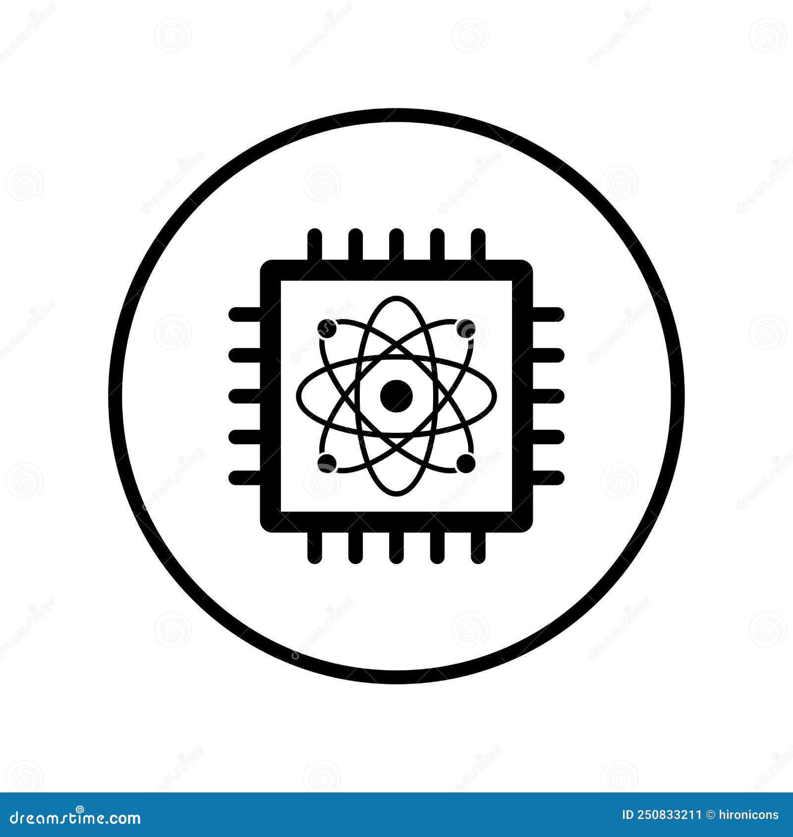 Atomic, Physics, Quantum Icon. Black Vector Graphics Stock Vector ...