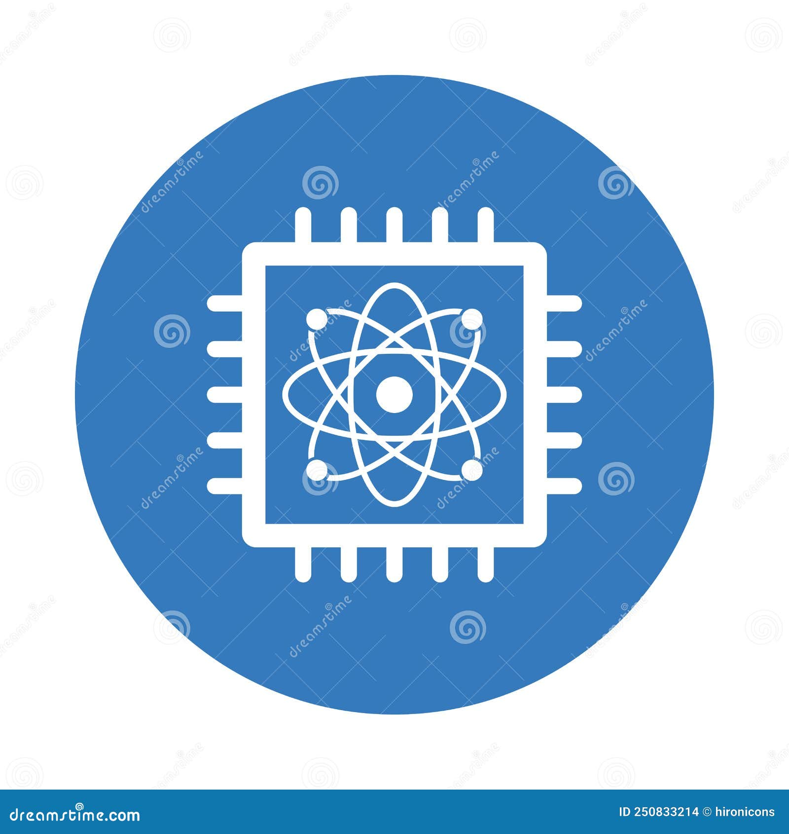Atomic, Physics, Quantum Icon. Blue Color Design Stock Vector ...