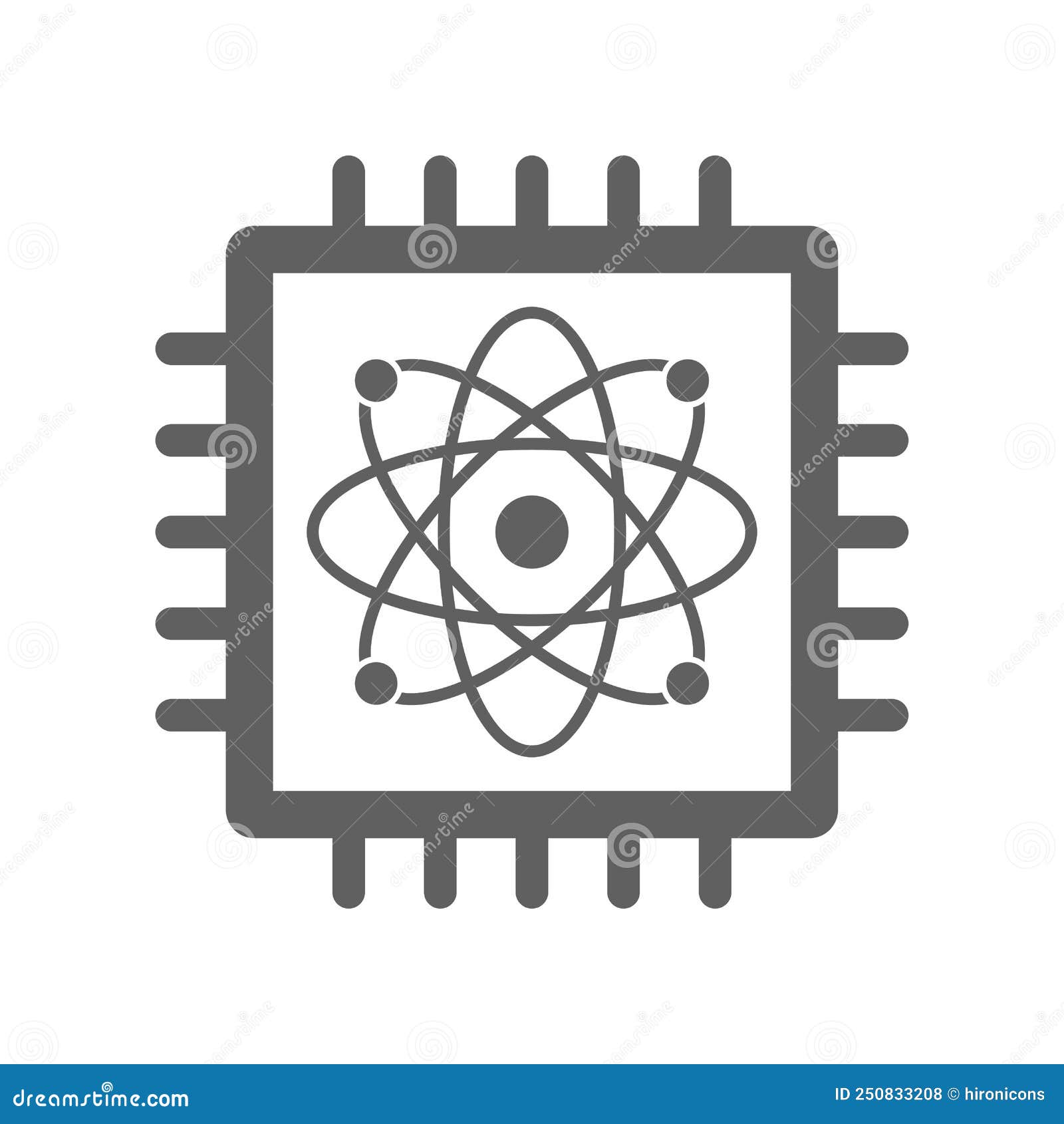 Atomic, Physics, Quantum Icon. Gray Vector Graphics Stock Vector ...