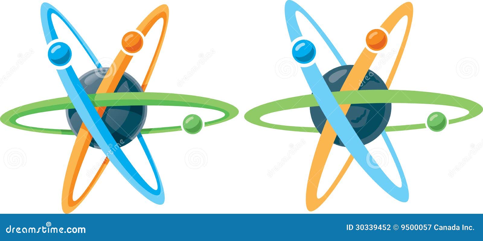 Atomic power stock vector. Illustration of atom, physics - 30339452