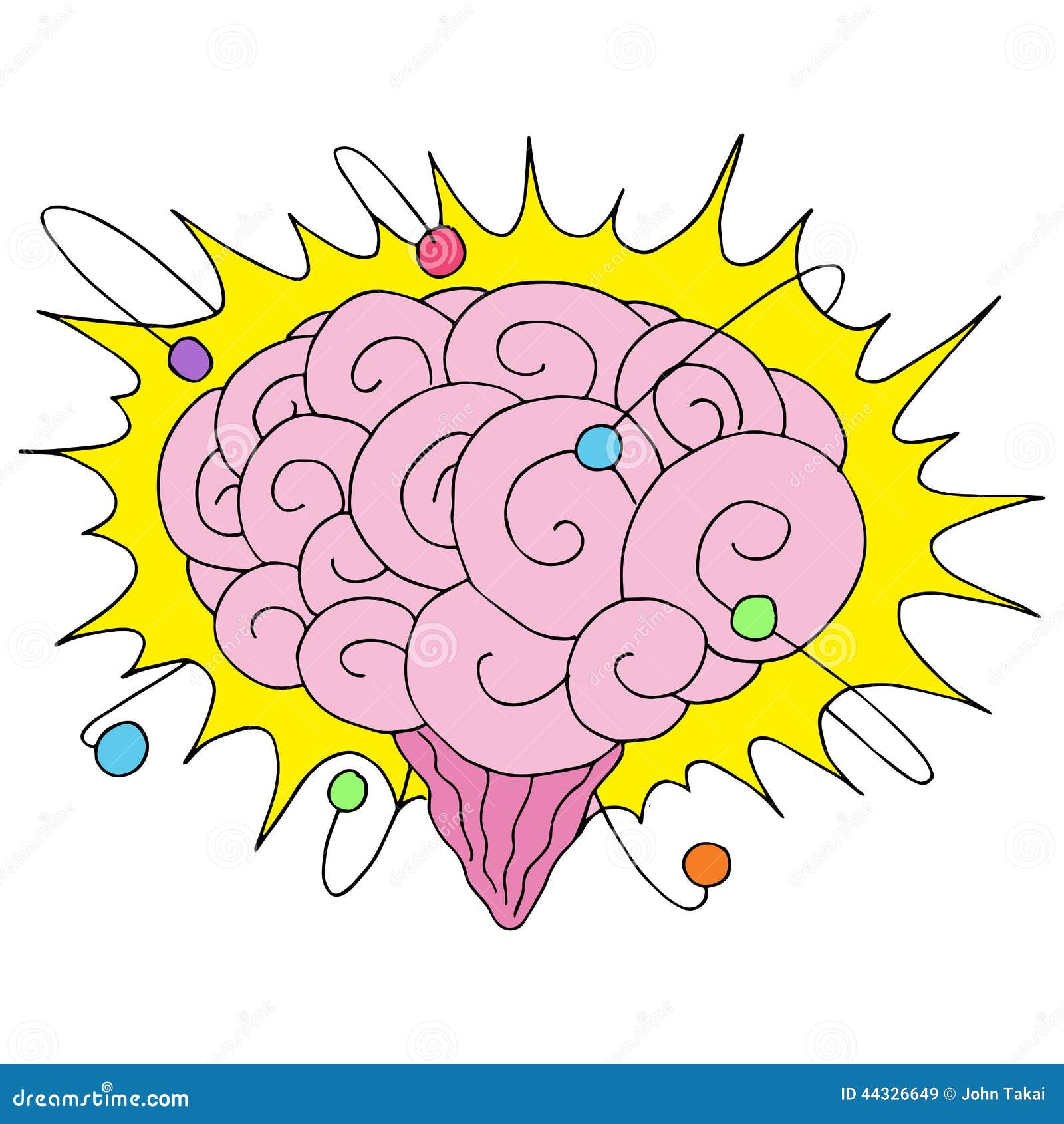 Atomic Powered Brain Cartoon Vector | CartoonDealer.com #44326649