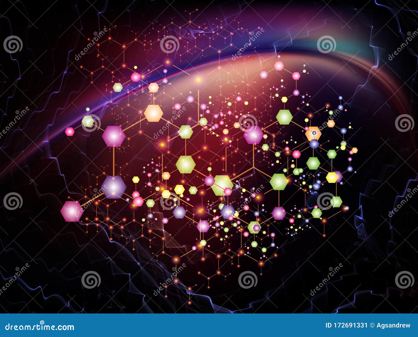 Atomic Radiation stock illustration. Illustration of atom - 172691331