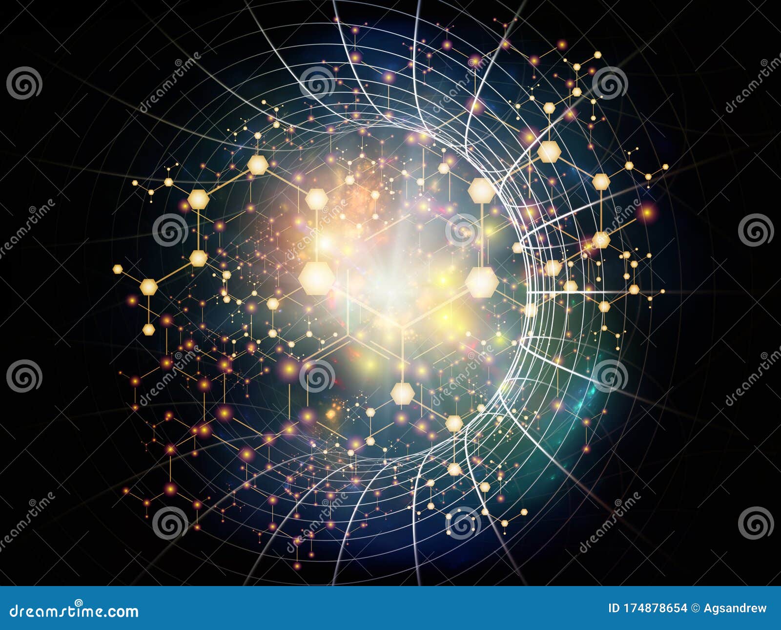 Atomic Radiation stock illustration. Illustration of element - 174878654