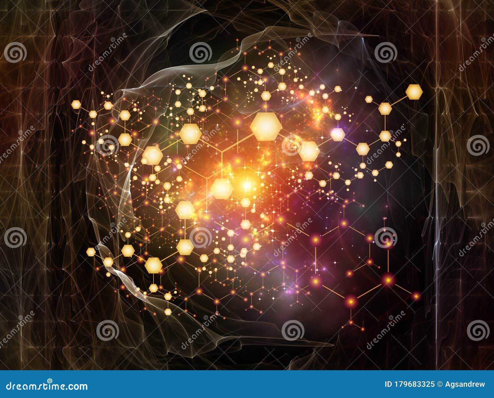 Atomic Radiation stock illustration. Illustration of crystal - 179683325