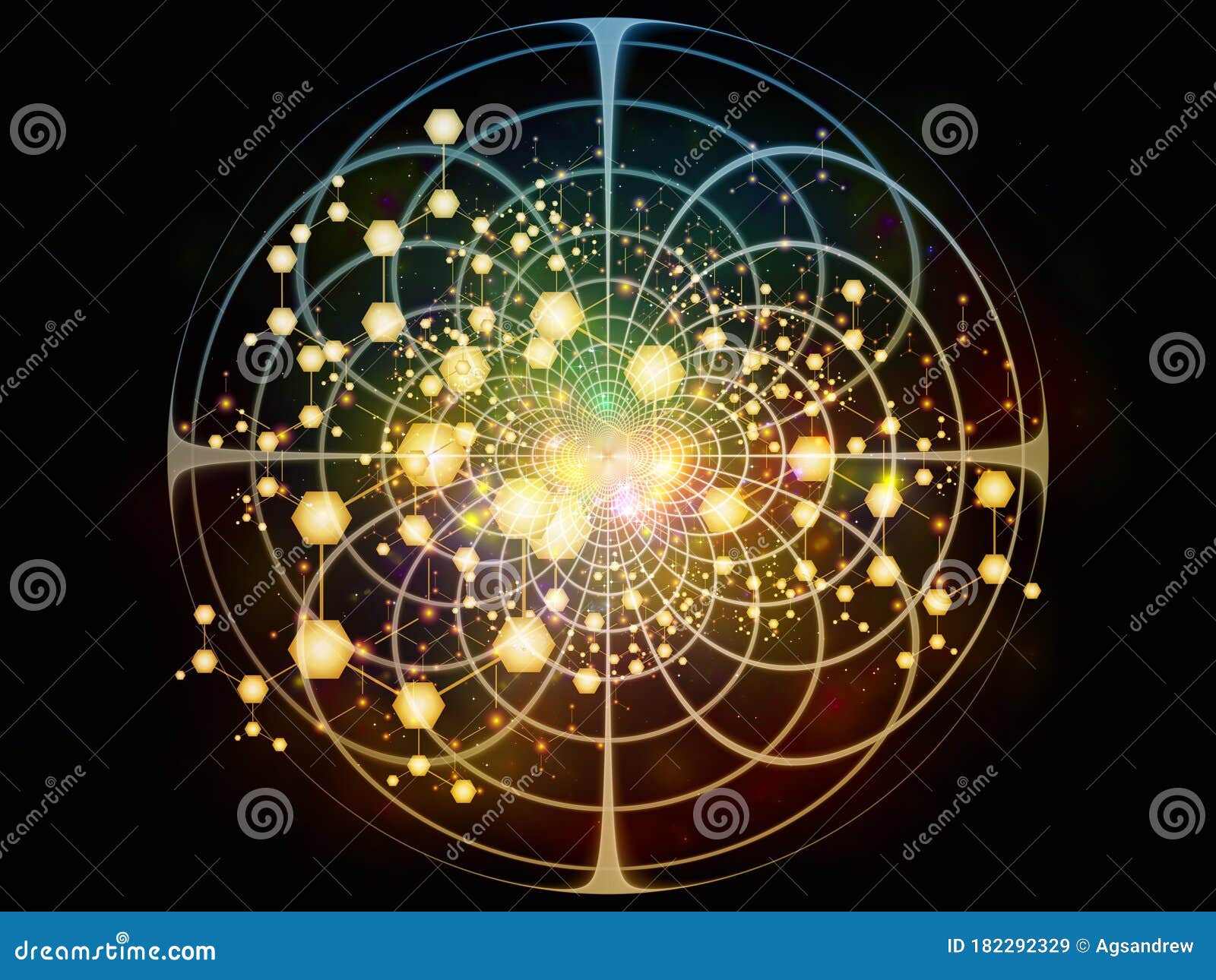Atomic Radiation stock illustration. Illustration of composition ...