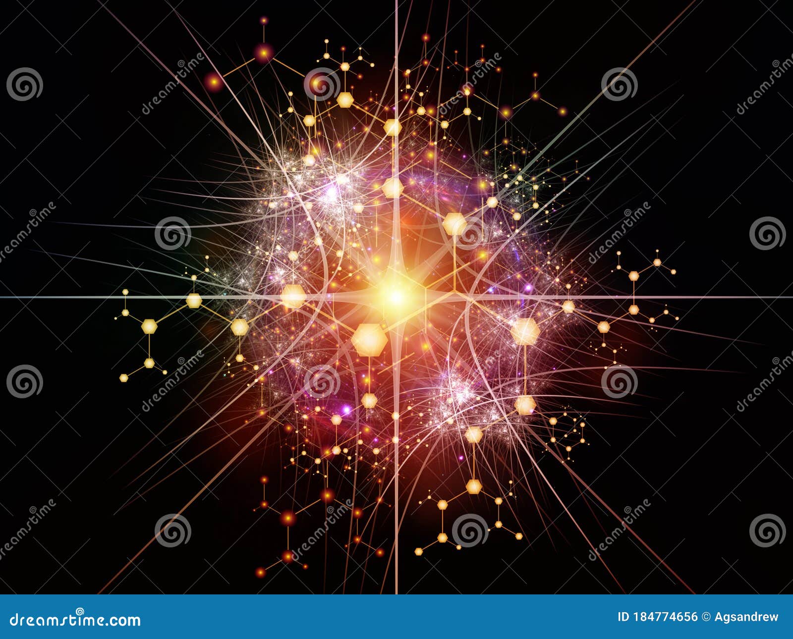 Atomic Radiation stock illustration. Illustration of structure - 184774656