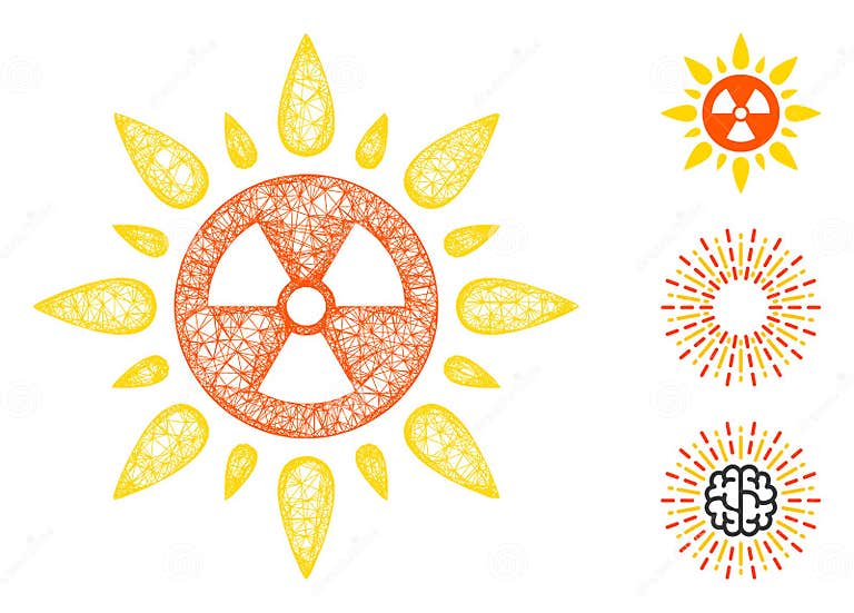 Atomic Radiation Polygonal Web Vector Mesh Illustration Stock ...