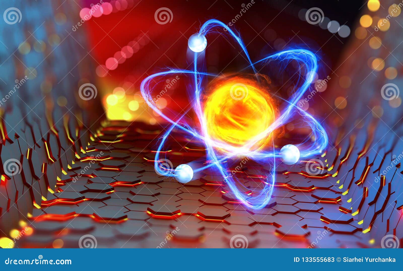 Atomic Reactor. Experiments with the Hadron Collider Stock Illustration ...