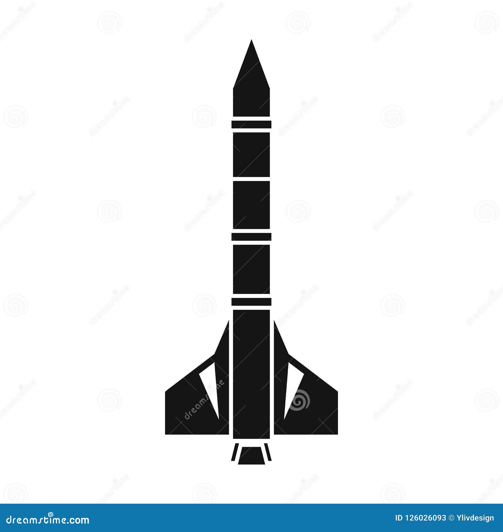 Atomic Rocket Icon, Simple Style Stock Illustration - Illustration of ...