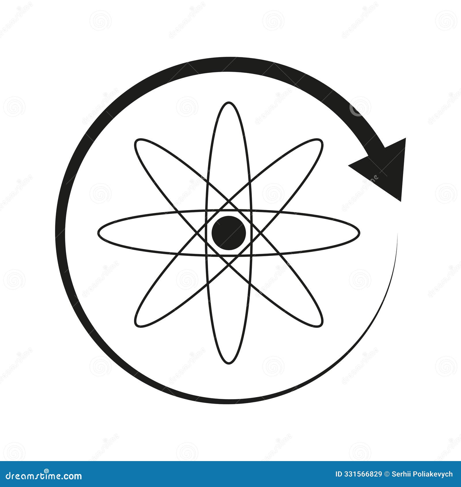 Atomic Rotation Symbol. Circular Arrow Element. Science Concept Icon ...