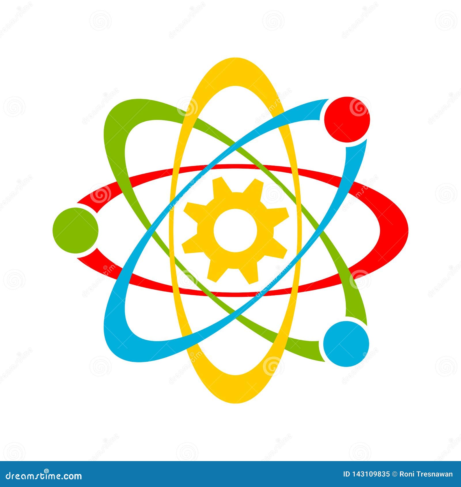 Atomic Science Engineering Colorful Symbol Design Stock Vector ...