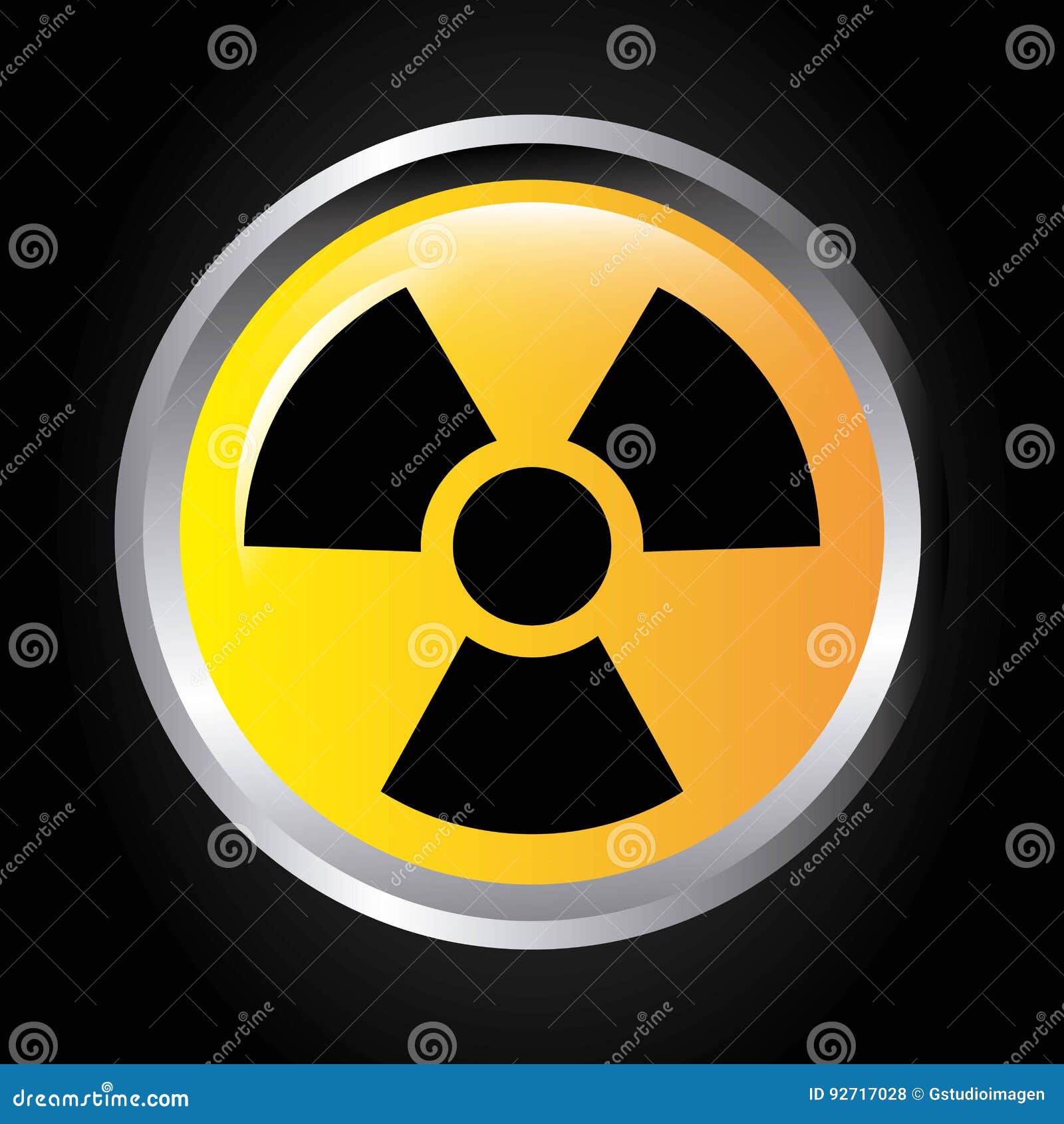 Atomic Signal Button Isolated Icon Design Stock Vector - Illustration ...