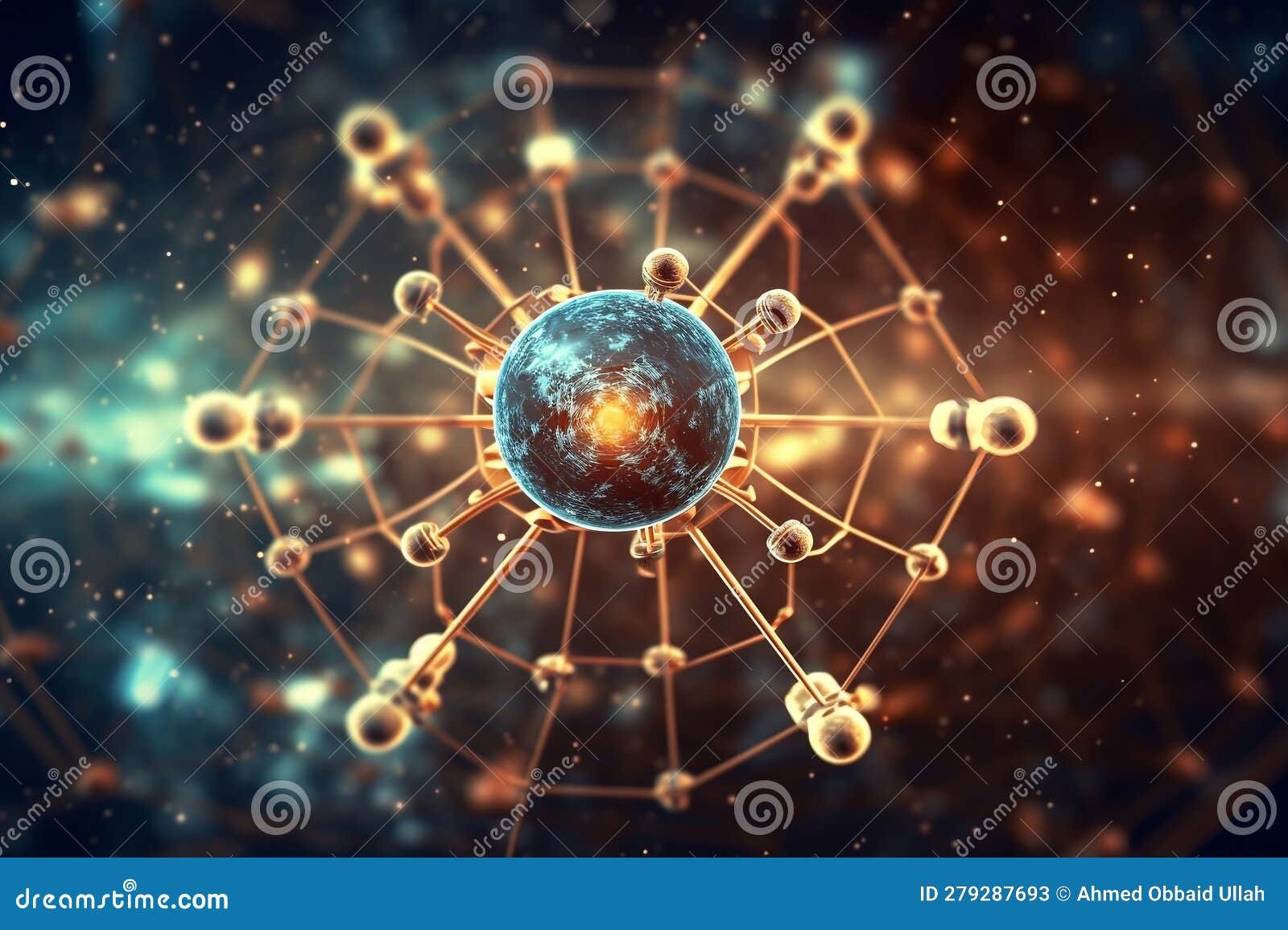 Atomic Structure: a Futuristic Concept , Generative AI Stock ...