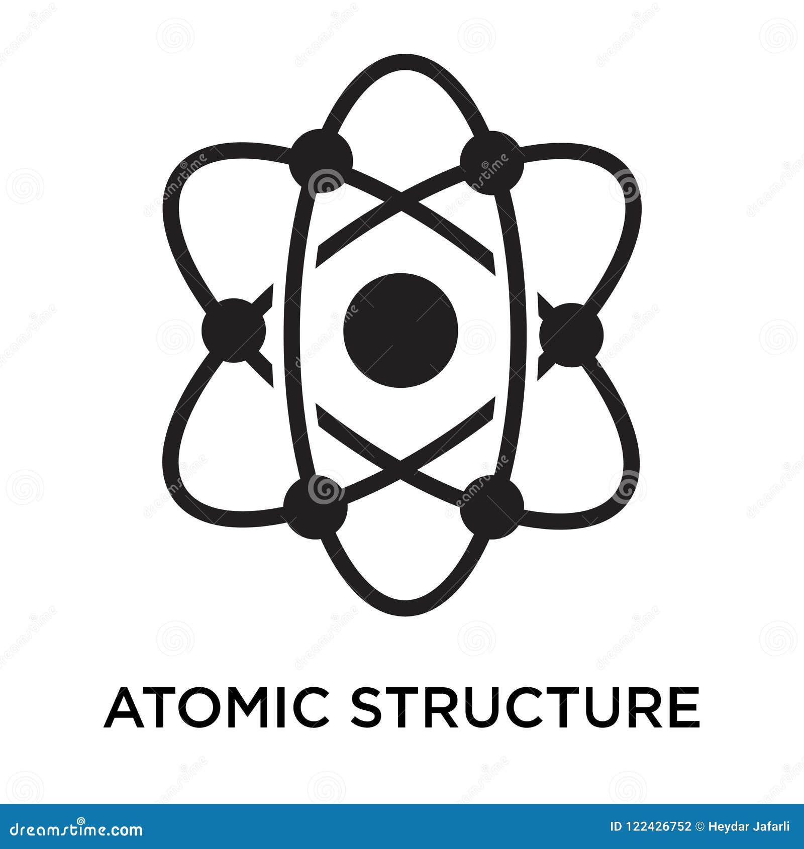 Atomic Structure Icon Vector Sign and Symbol Isolated on White B Stock ...