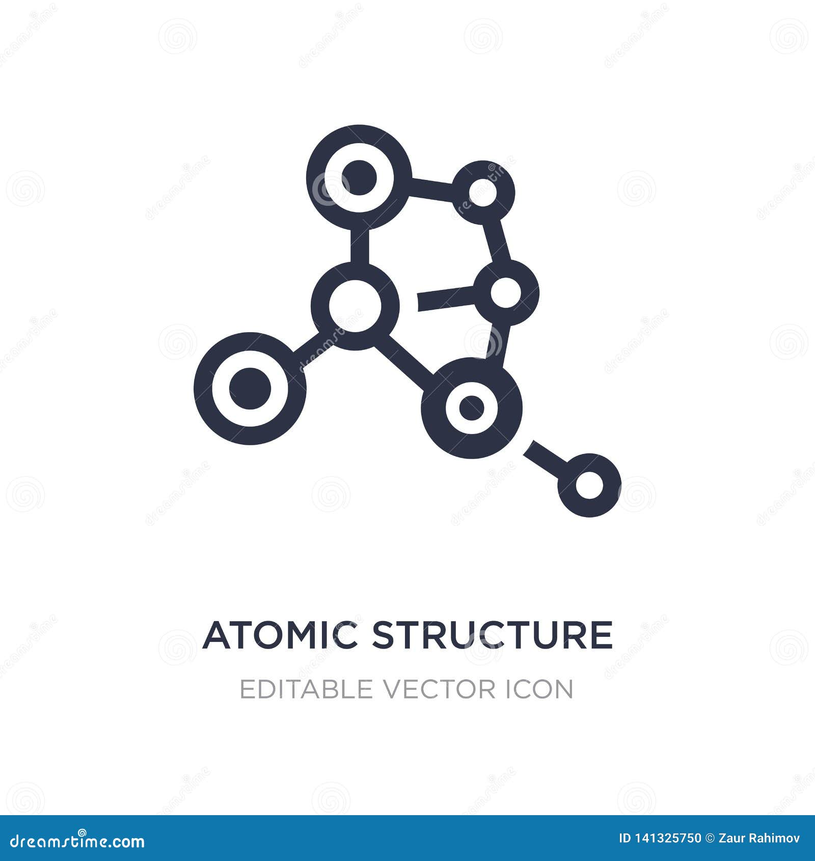 Atomic Structure Icon on White Background. Simple Element Illustration ...