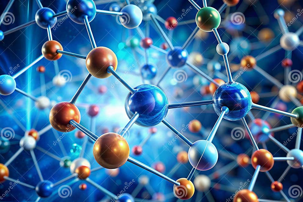 Atomic Structures and Molecular Interactions AI-Created Content Stock ...