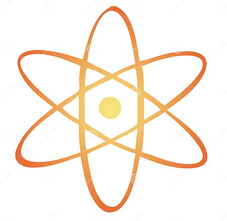 Atomic symbol stock vector. Illustration of nucleus, particles - 6813294