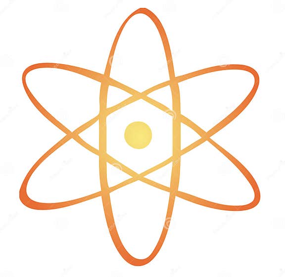 Atomic symbol stock vector. Illustration of nucleus, particles - 6813294