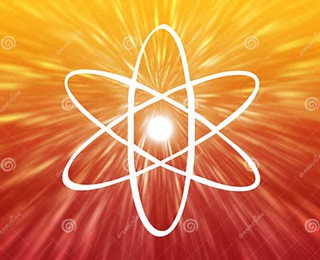 Atomic symbol stock illustration. Illustration of clip - 9588473