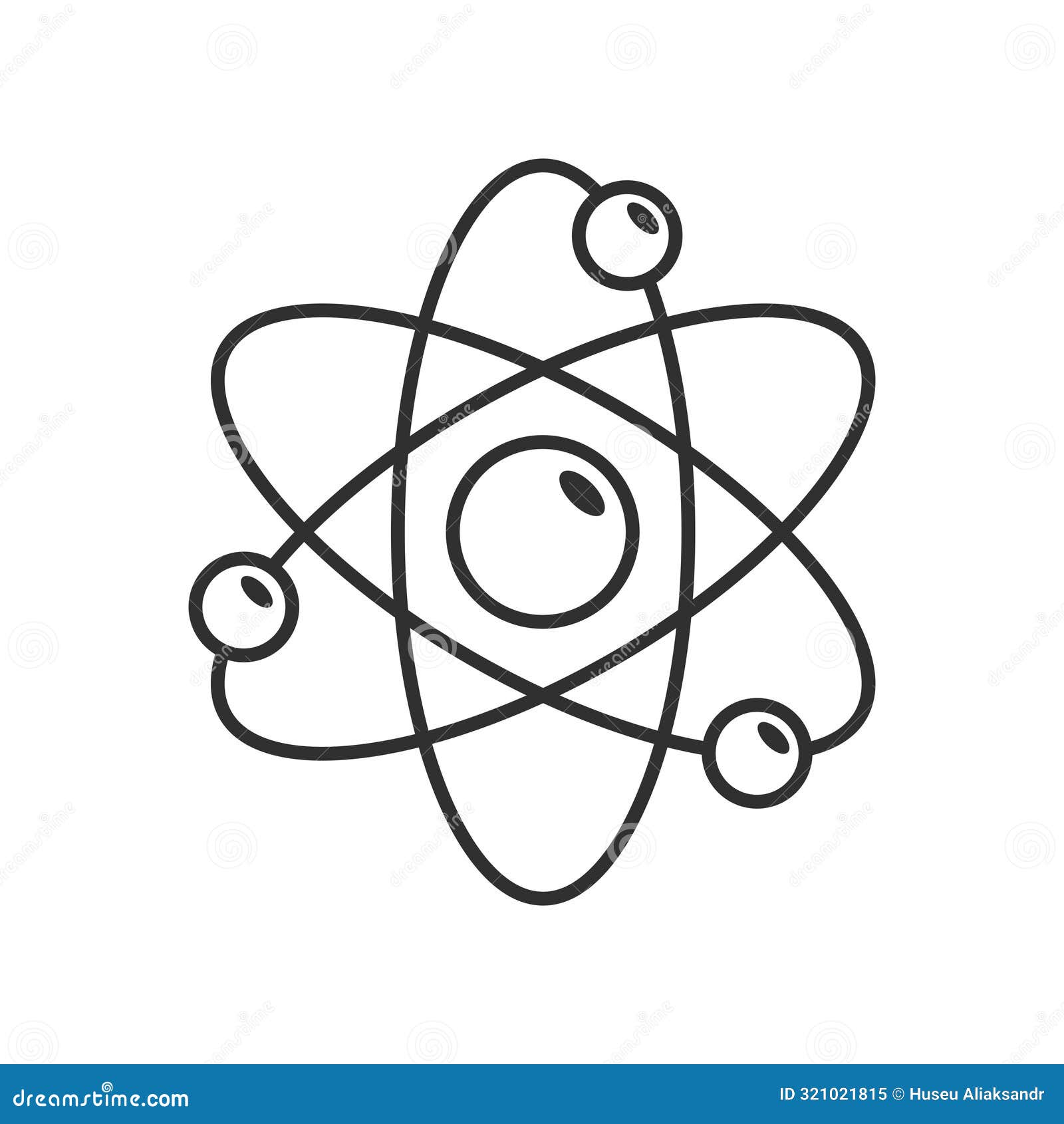 Atomic symbol vector stock vector. Illustration of neutron - 321021815