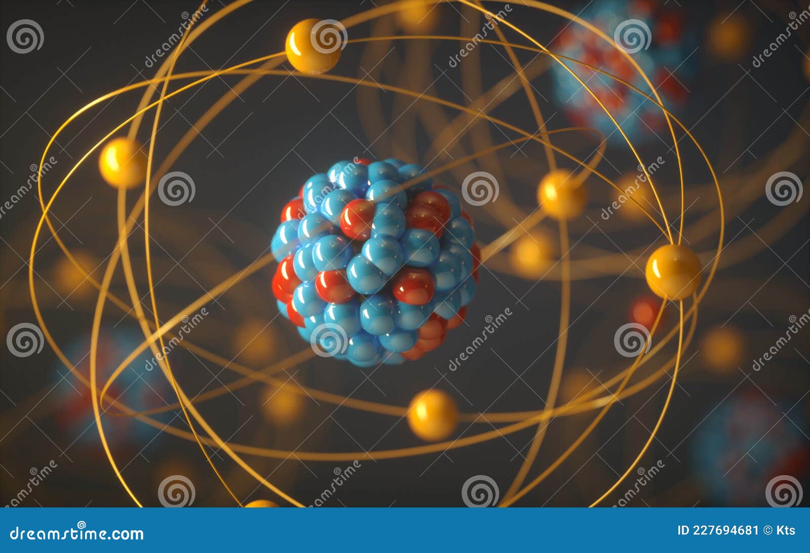 Atomic System Nuclear Power Energy Stock Image - Image of nucleus ...