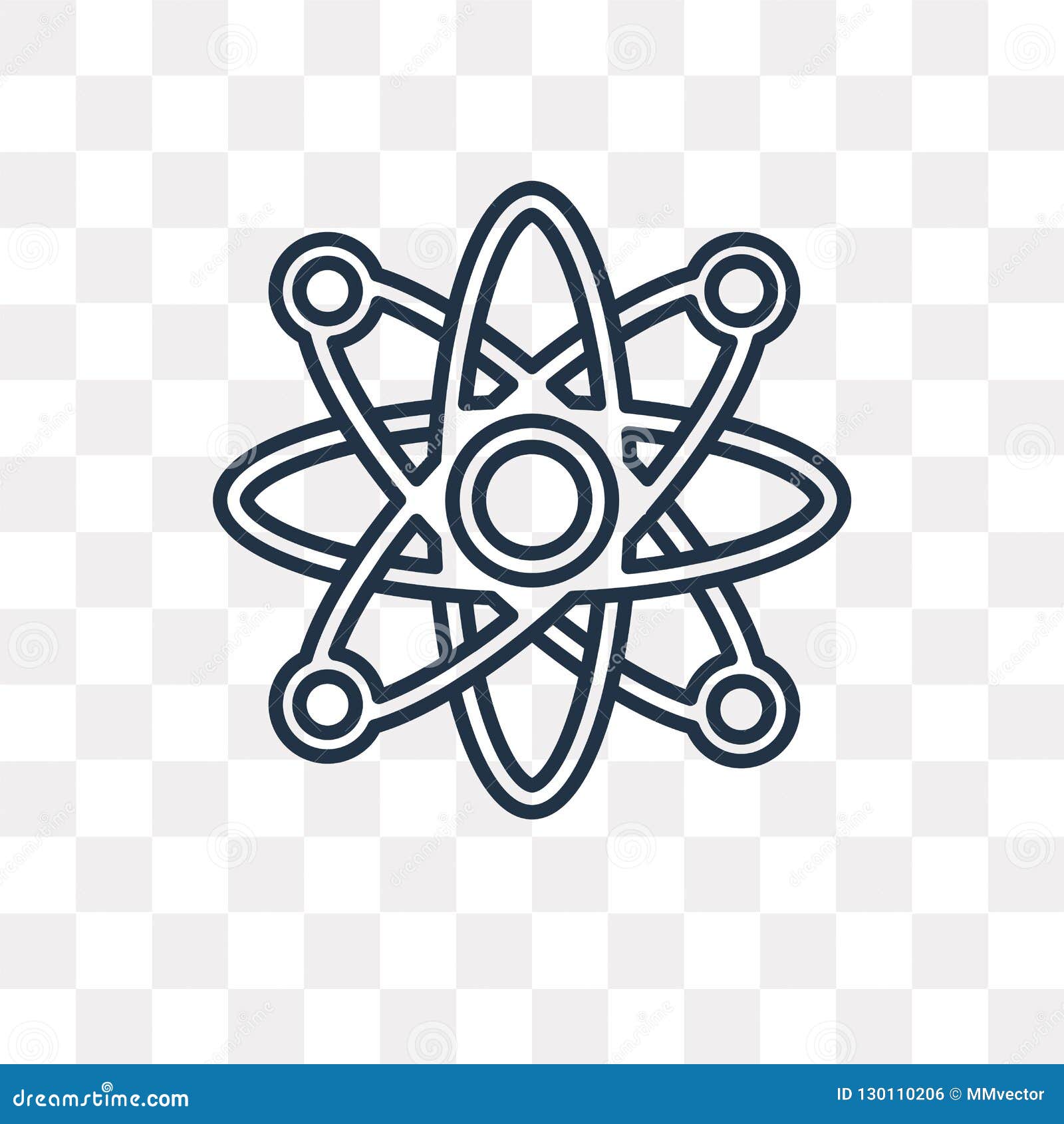 Atomic Vector Icon Isolated On Transparent Background, Linear At ...