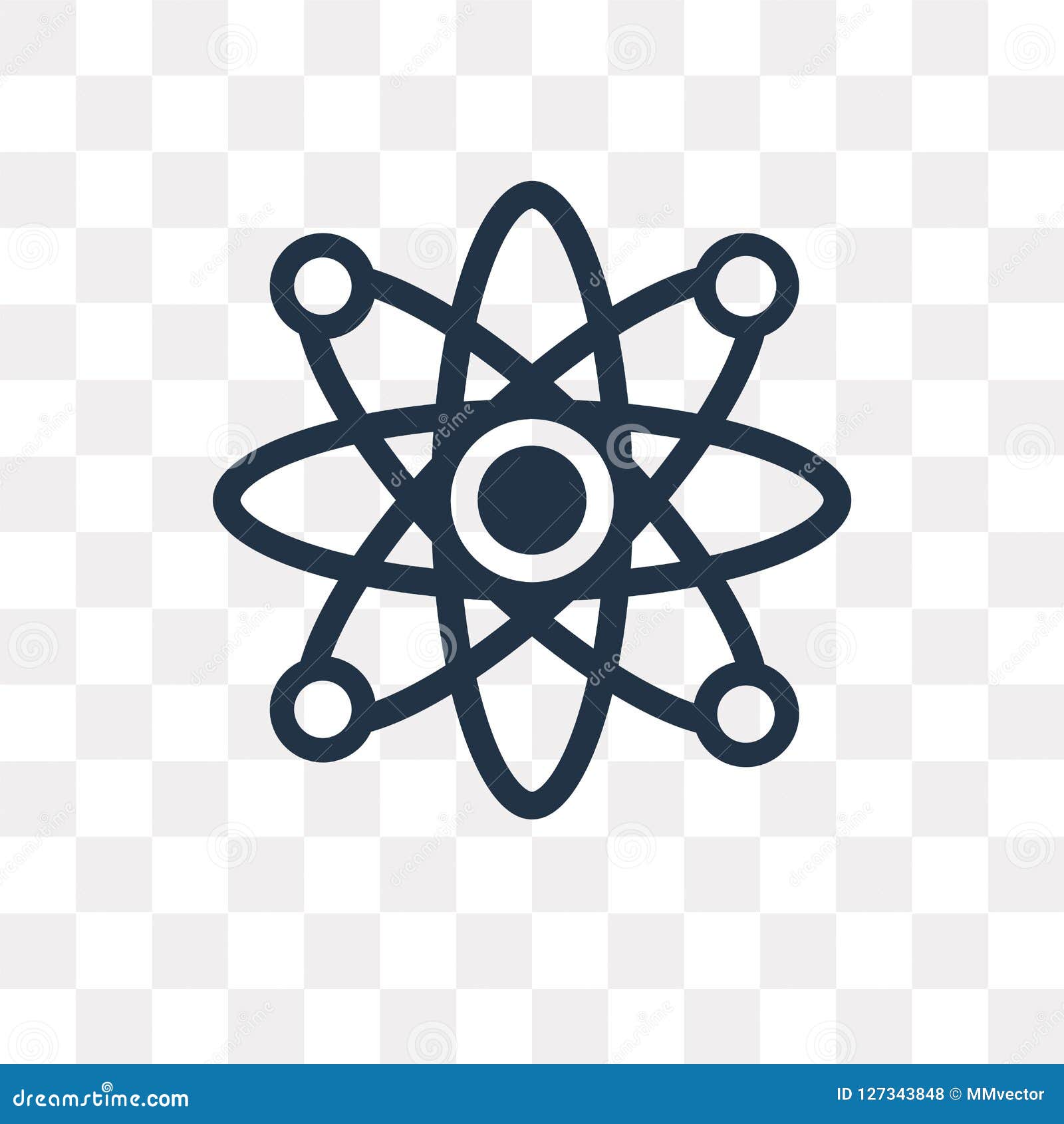Atomic Vector Icon Isolated On Transparent Background, Linear At ...