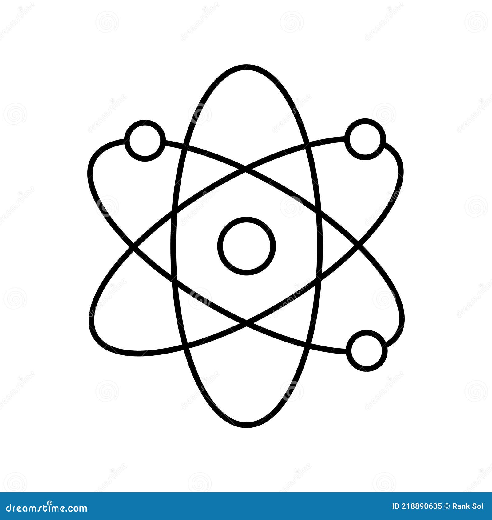 Atomic Vector Icon Isolated On Transparent Background, Linear At ...