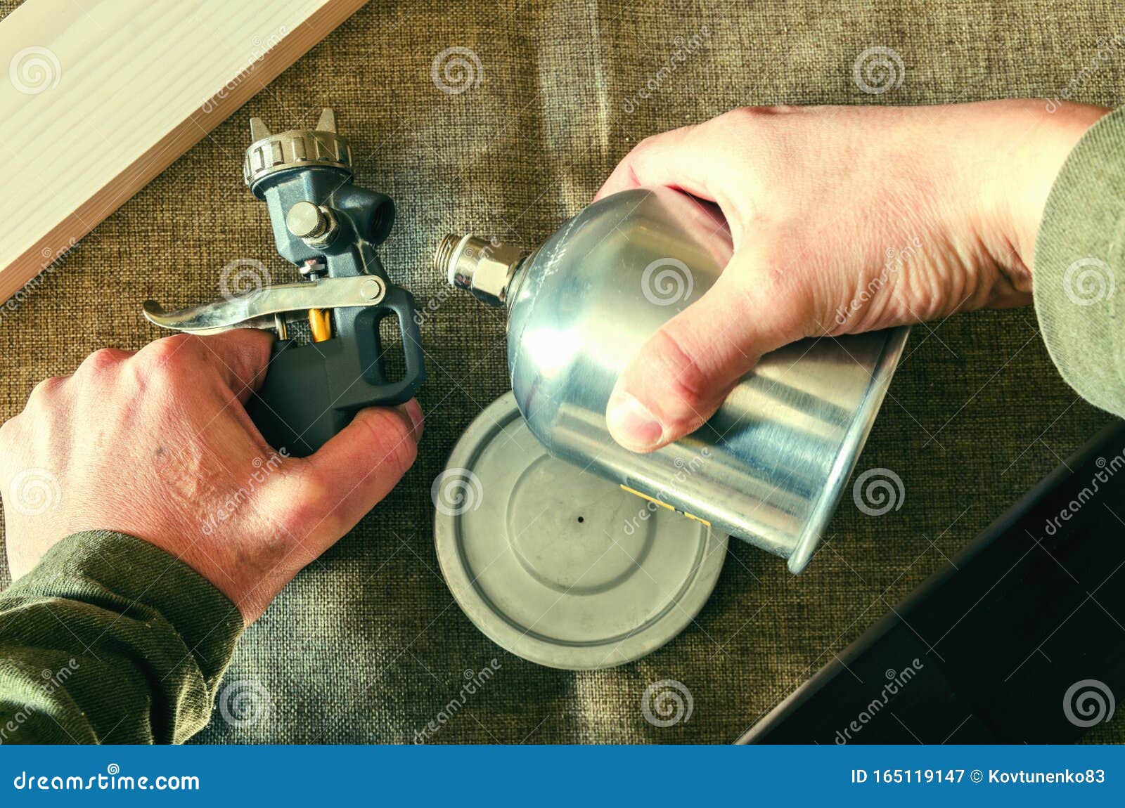 Atomizer Assembly, before Working in a Carpentry Workshop Stock Image ...
