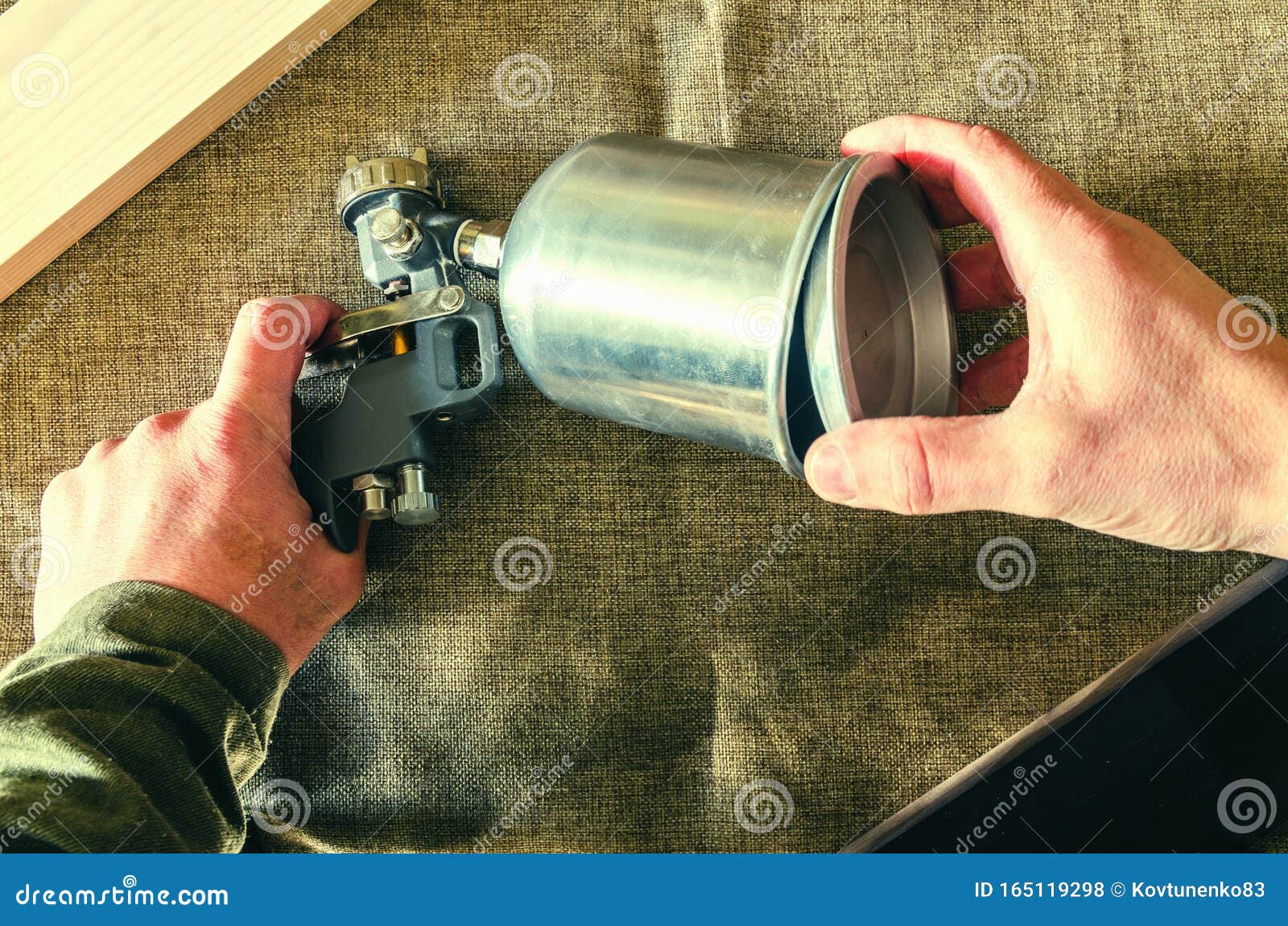 Atomizer Assembly, before Working in a Carpentry Workshop Stock Photo ...