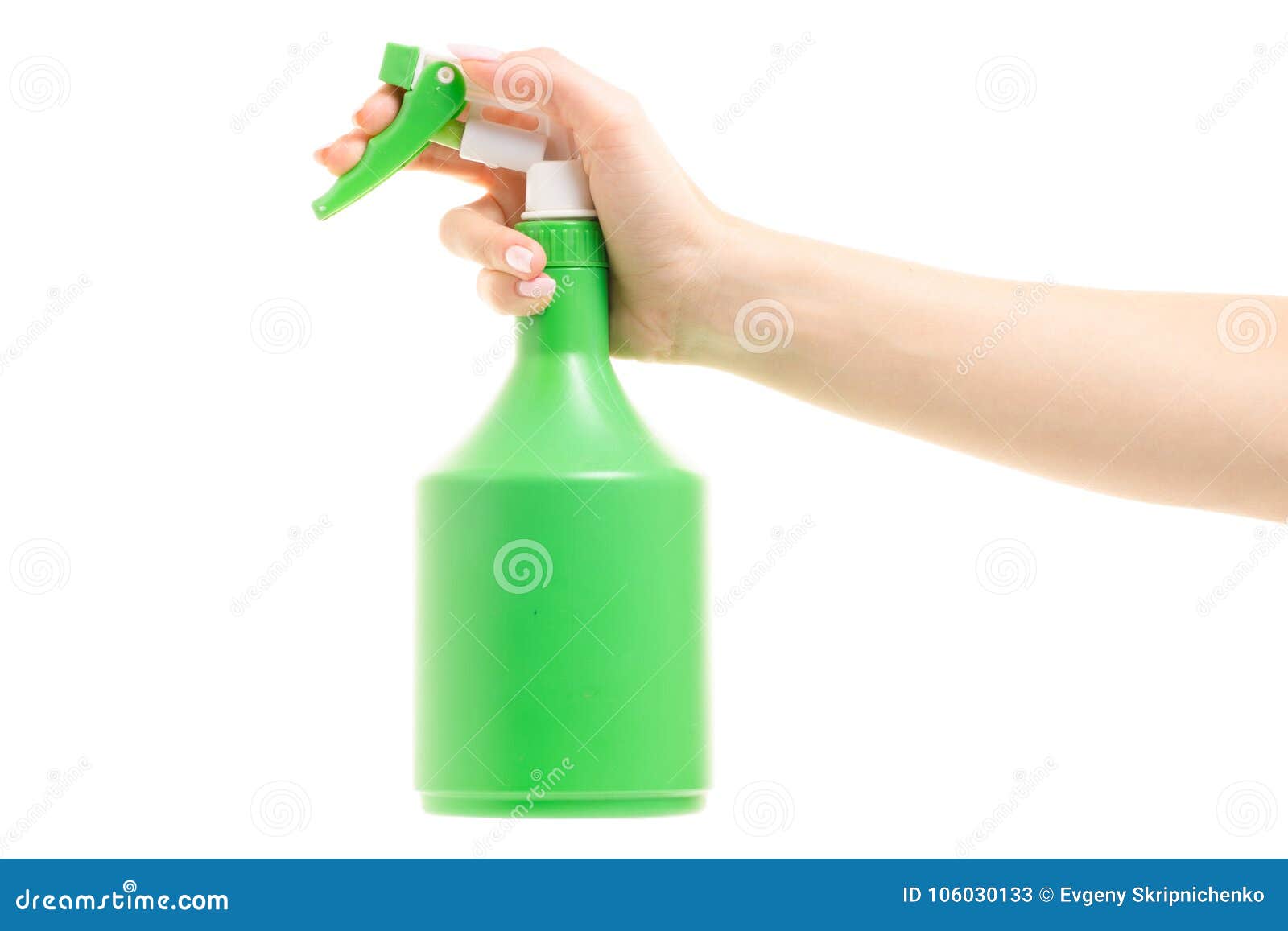 Atomizer in a female hand stock image. Image of chemical - 106030133