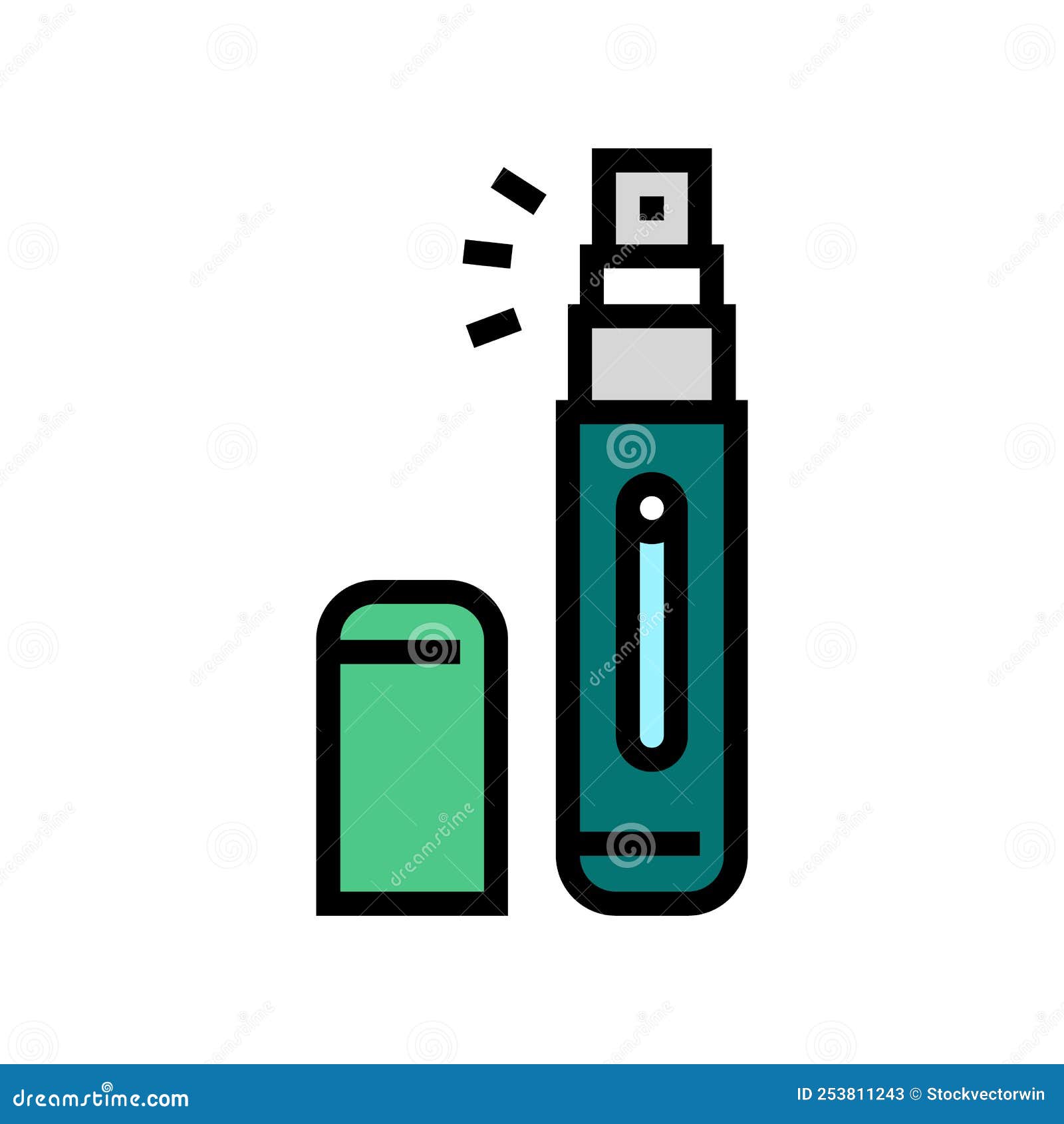 Atomizer Perfume Color Icon Vector Illustration Stock Vector ...