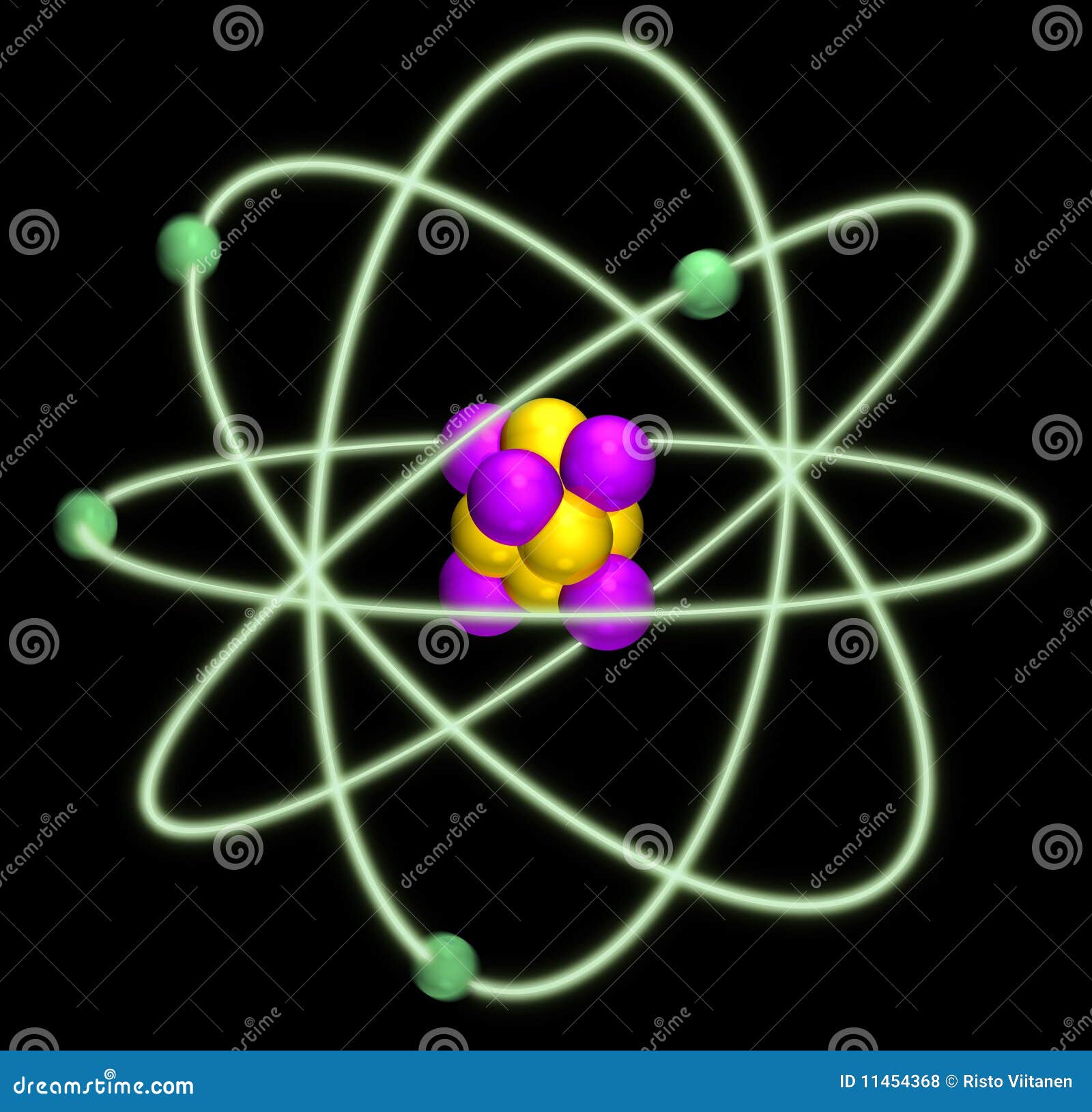 Atomkern stock abbildung. Illustration von bahn, kern - 11454368